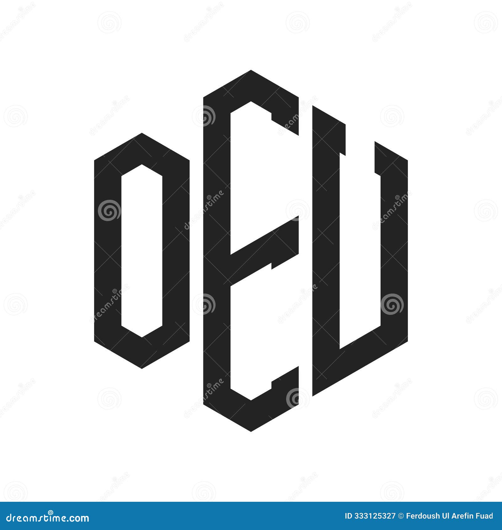 OEU Logo Design. Initial Letter OEU Monogram Logo Using Hexagon Shape ...