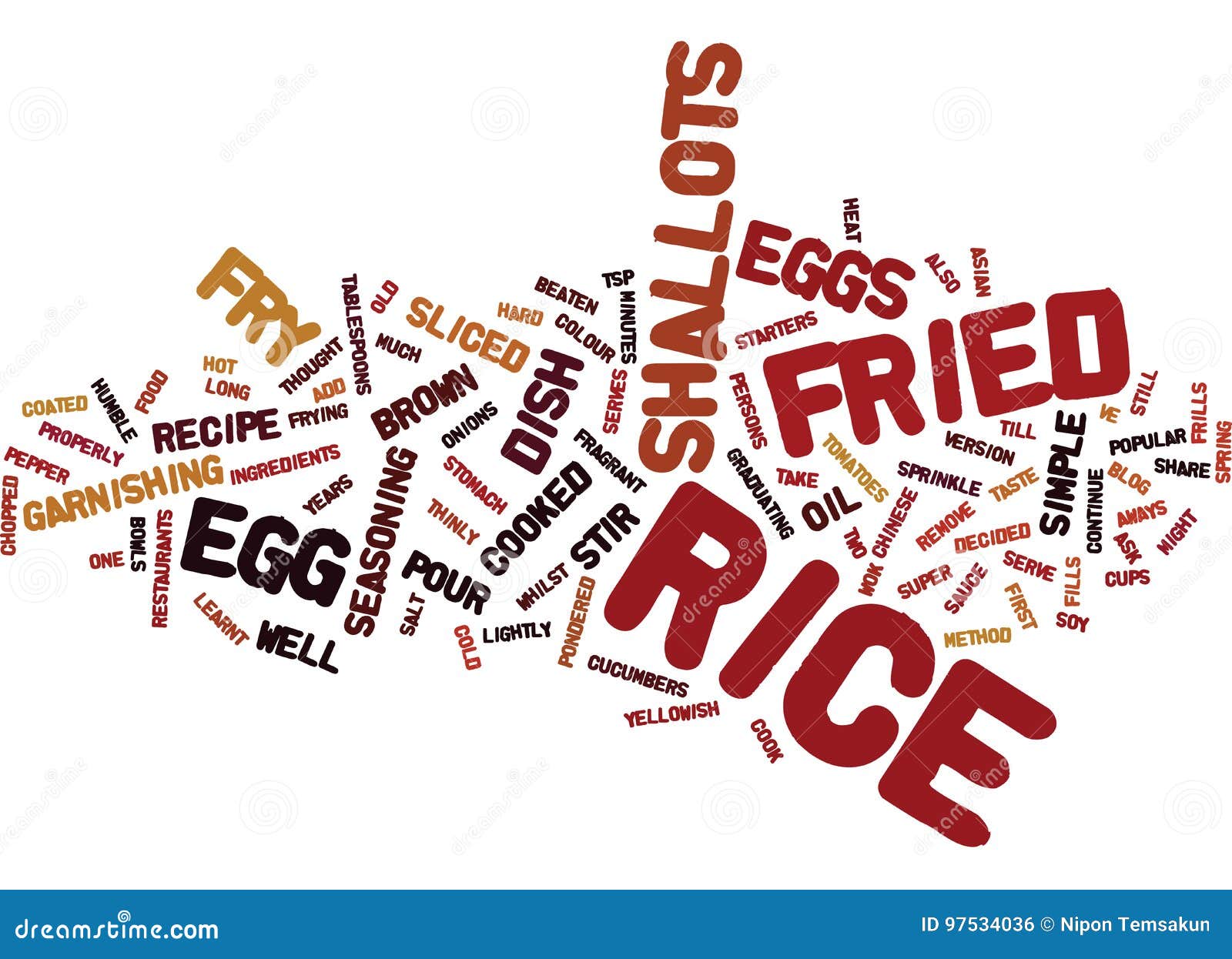 Oeuf Fried Rice Word Cloud Concept Illustration Stock - Illustration du ...