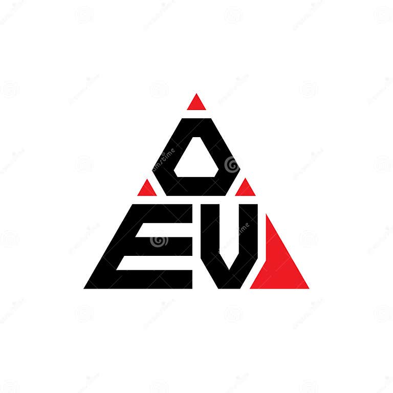 OEV Triangle Letter Logo Design with Triangle Shape. OEV Triangle Logo ...