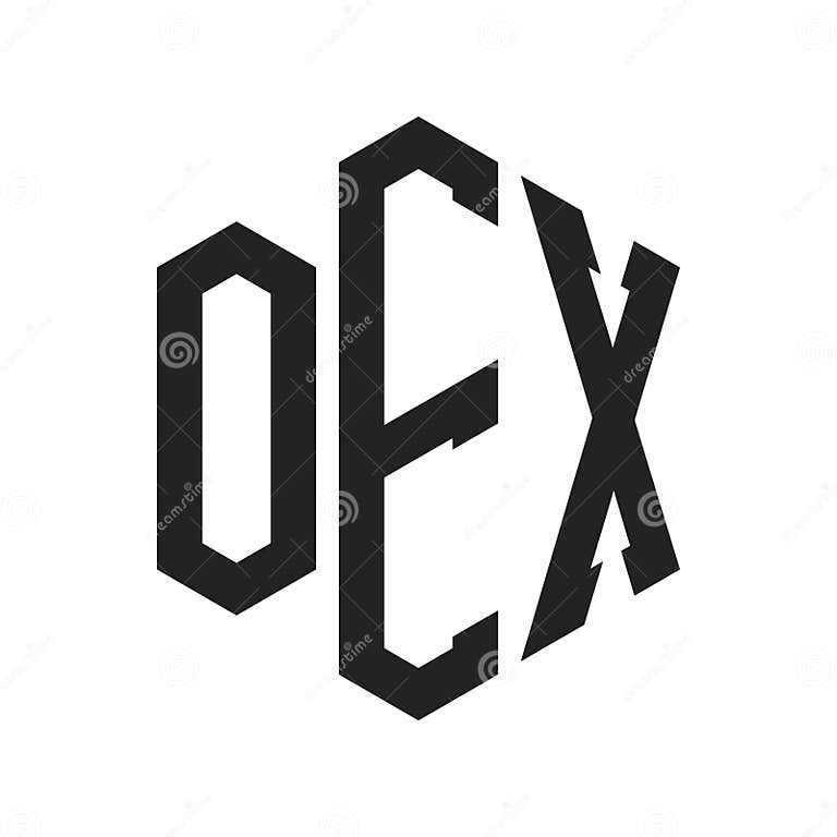 OEX Logo Design. Initial Letter OEX Monogram Logo Using Hexagon Shape ...