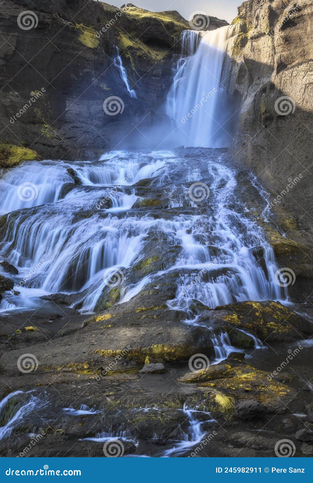 Ofaerufoss Waterfall in Iceland Stock Image - Image of eldgja, hiking ...