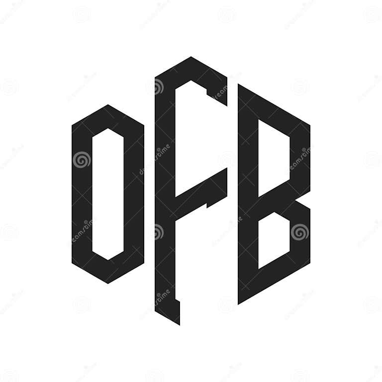 OFB Logo Design. Initial Letter OFB Monogram Logo Using Hexagon Shape ...