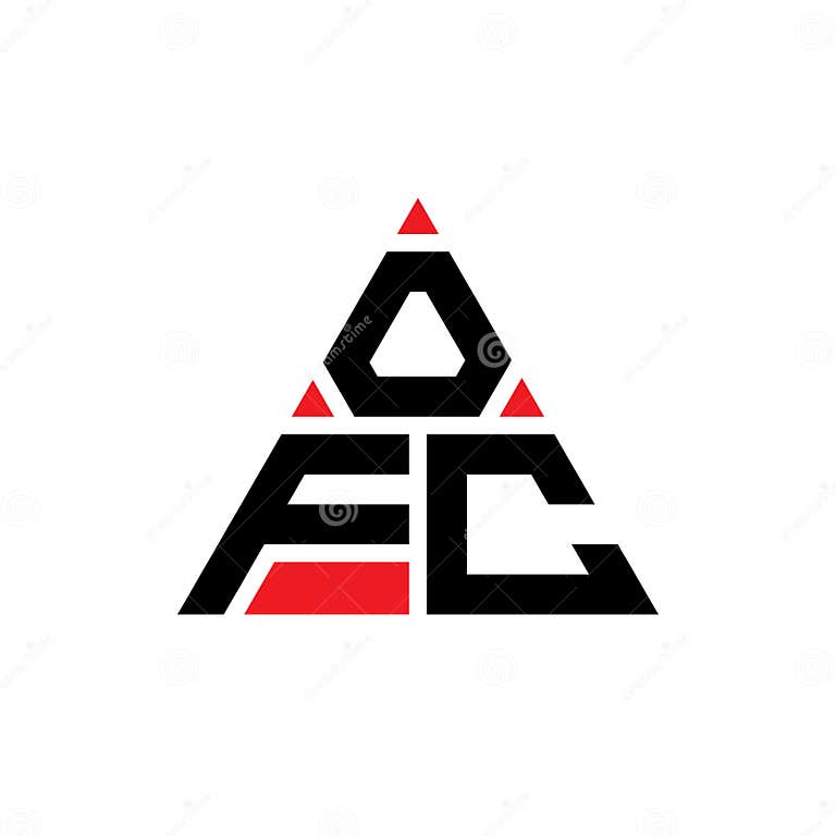 OFC Triangle Letter Logo Design with Triangle Shape. OFC Triangle Logo ...