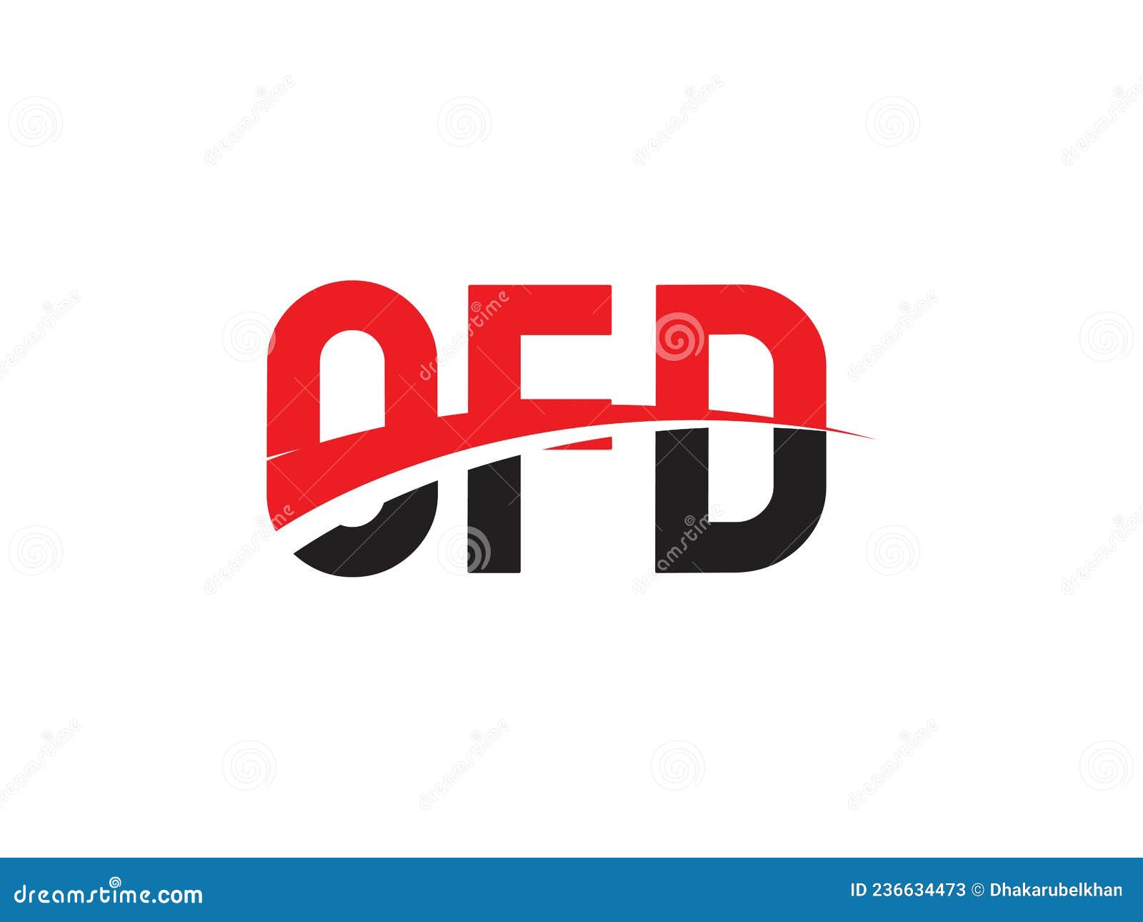 OFD Letter Initial Logo Design Vector Illustration Stock Vector ...