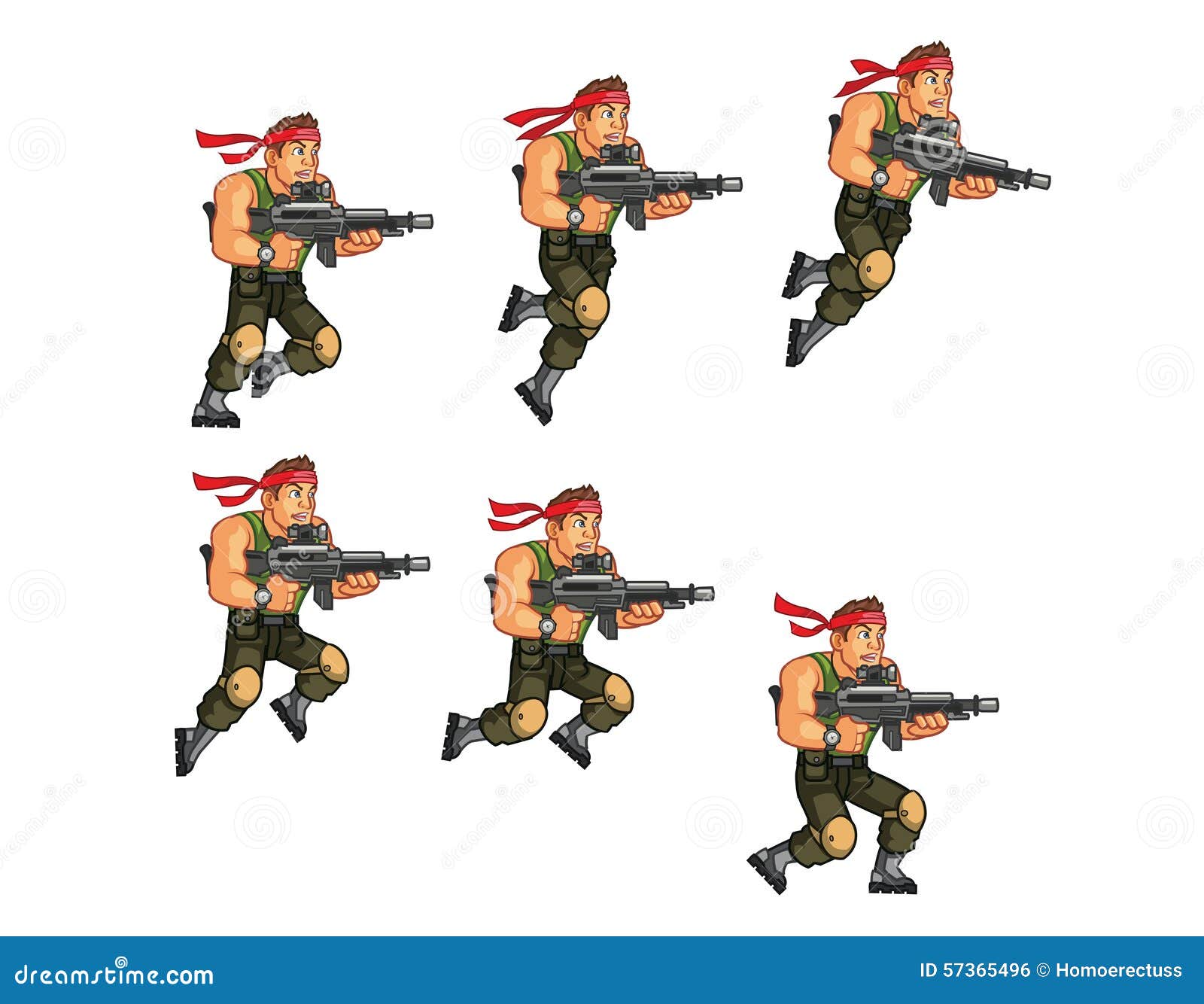 Ofensiva Terrestre Sprite Del Comando Ilustración del Vector ...