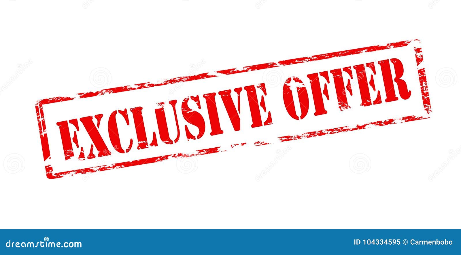 Oferta exclusiva stock de ilustración. Ilustración de rojo - 104334595