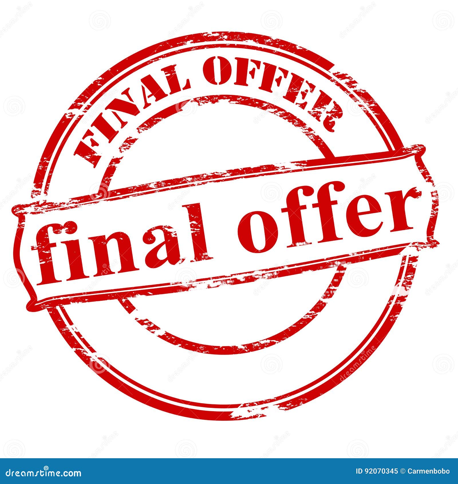 Oferta final stock de ilustración. Ilustración de tinta - 92070345