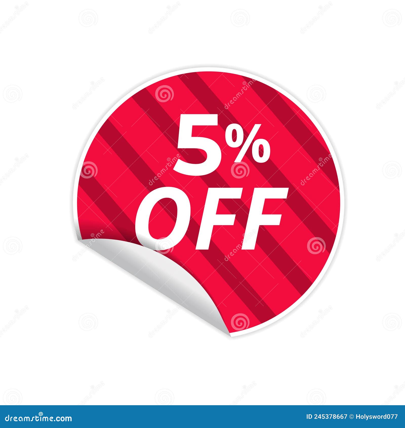 Up To 5 Off Special Offer Sale Sticker on White Background Stock Vector ...