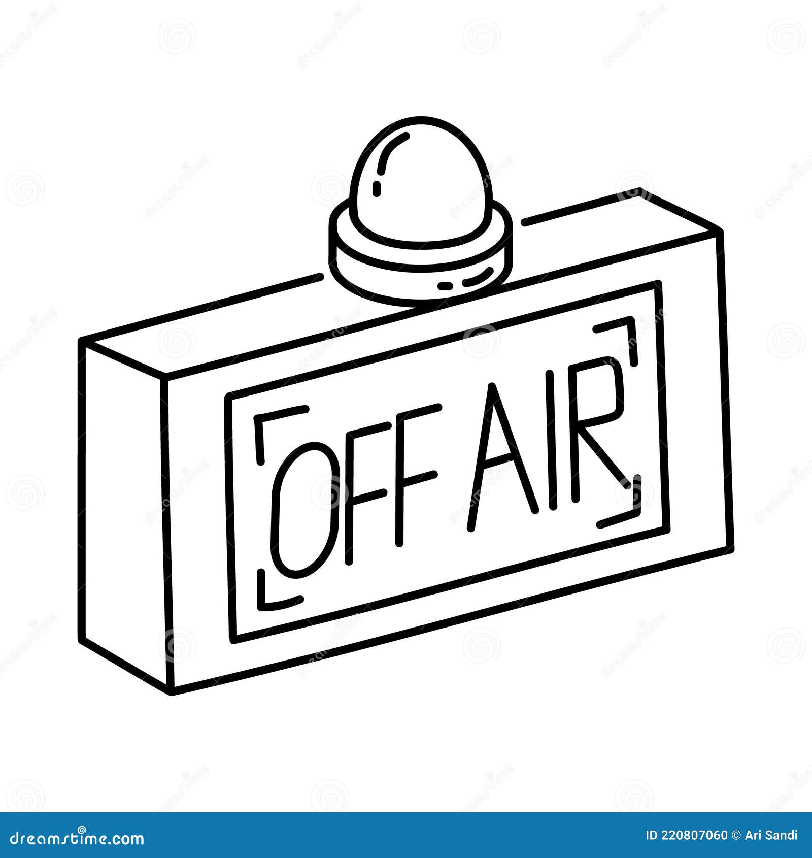 Off Air Icon. Doodle Hand Drawn or Outline Icon Style Stock Vector ...