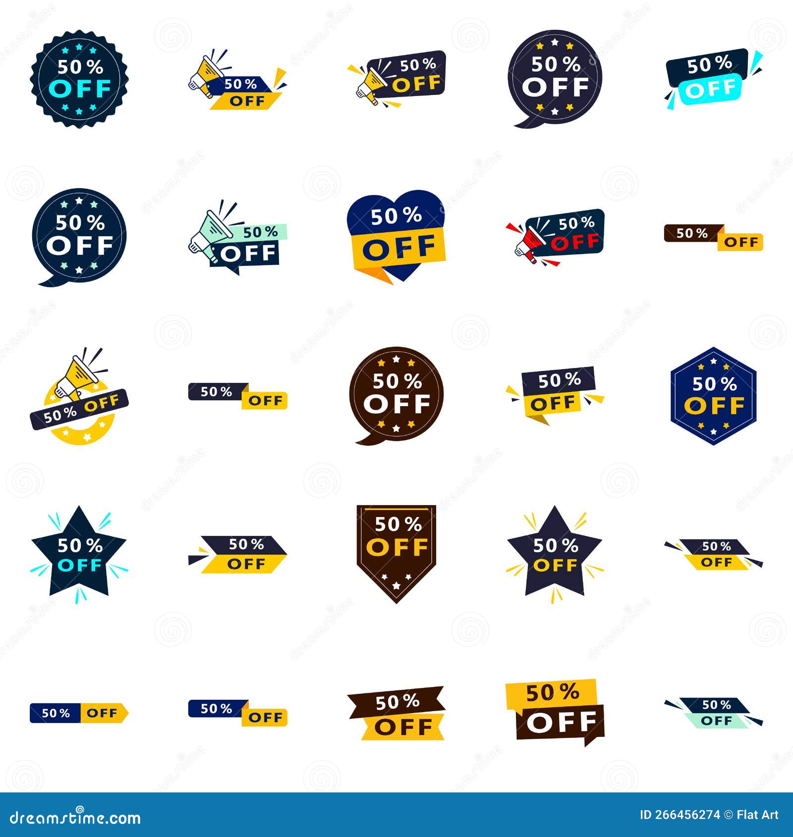 50 Off Banners Set - 25 Attractive Designs Stock Vector - Illustration ...