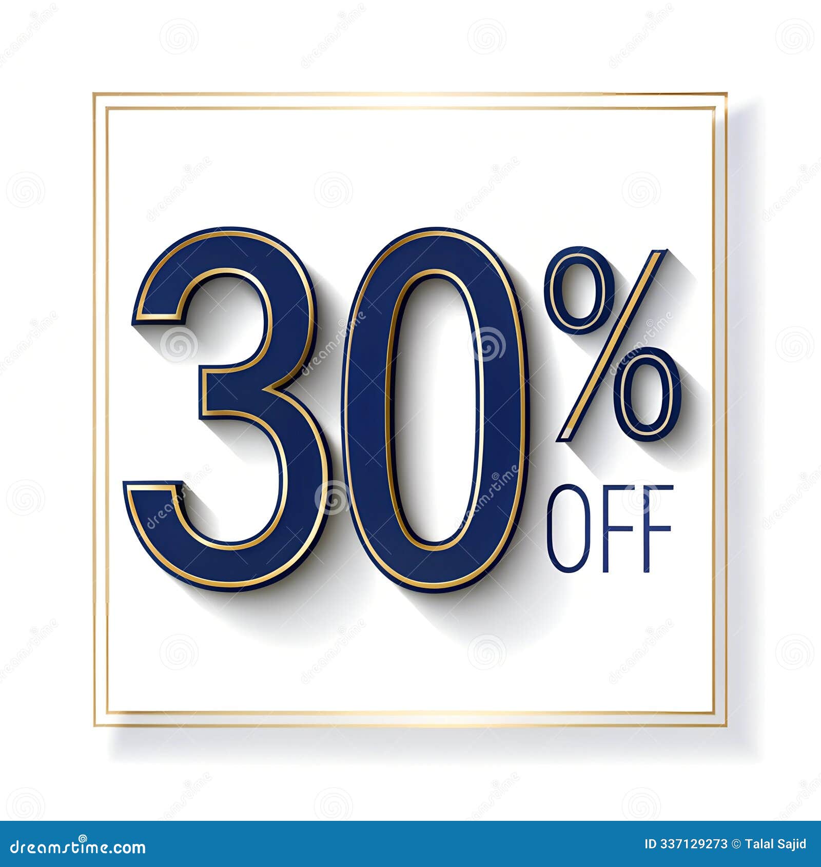 30 Off in Bold Navy Blue Letters on a Crisp White Background Stock ...