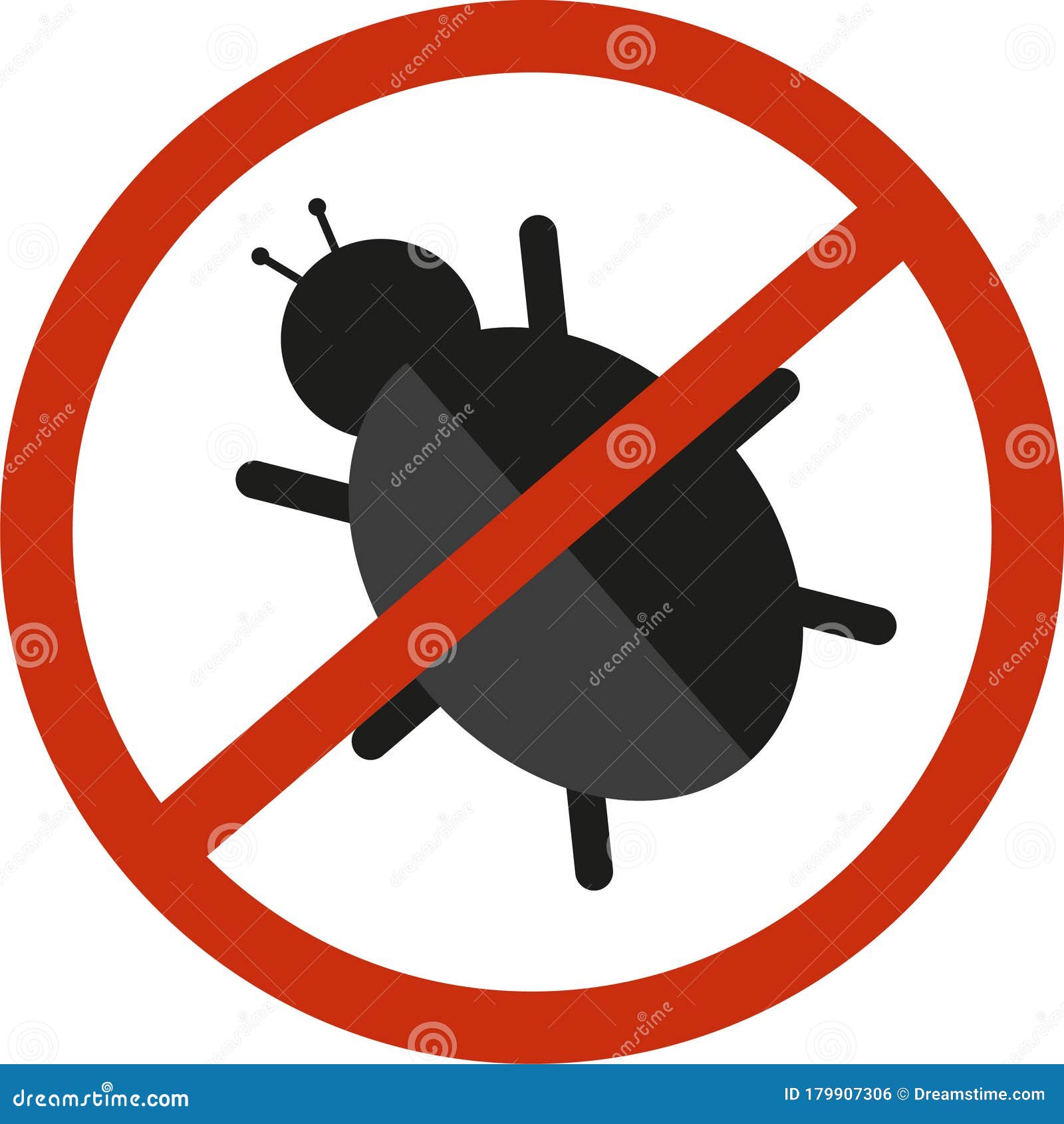 Off Bug Sign. Vector Illustration Stock Vector - Illustration of arrow ...