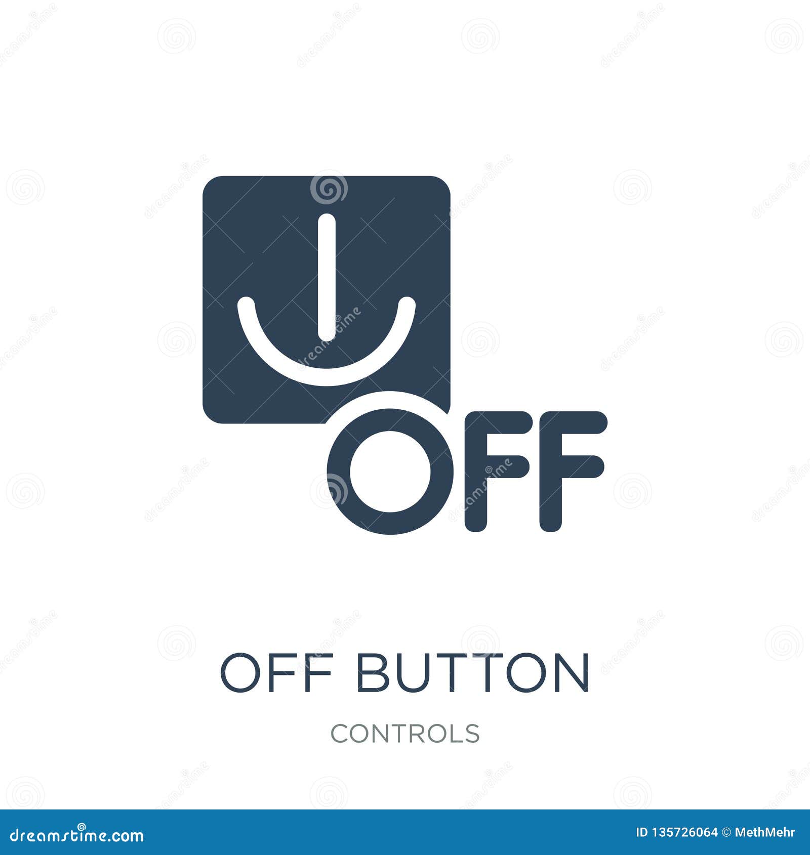 Off Button Icon in Trendy Design Style. Off Button Icon Isolated on ...