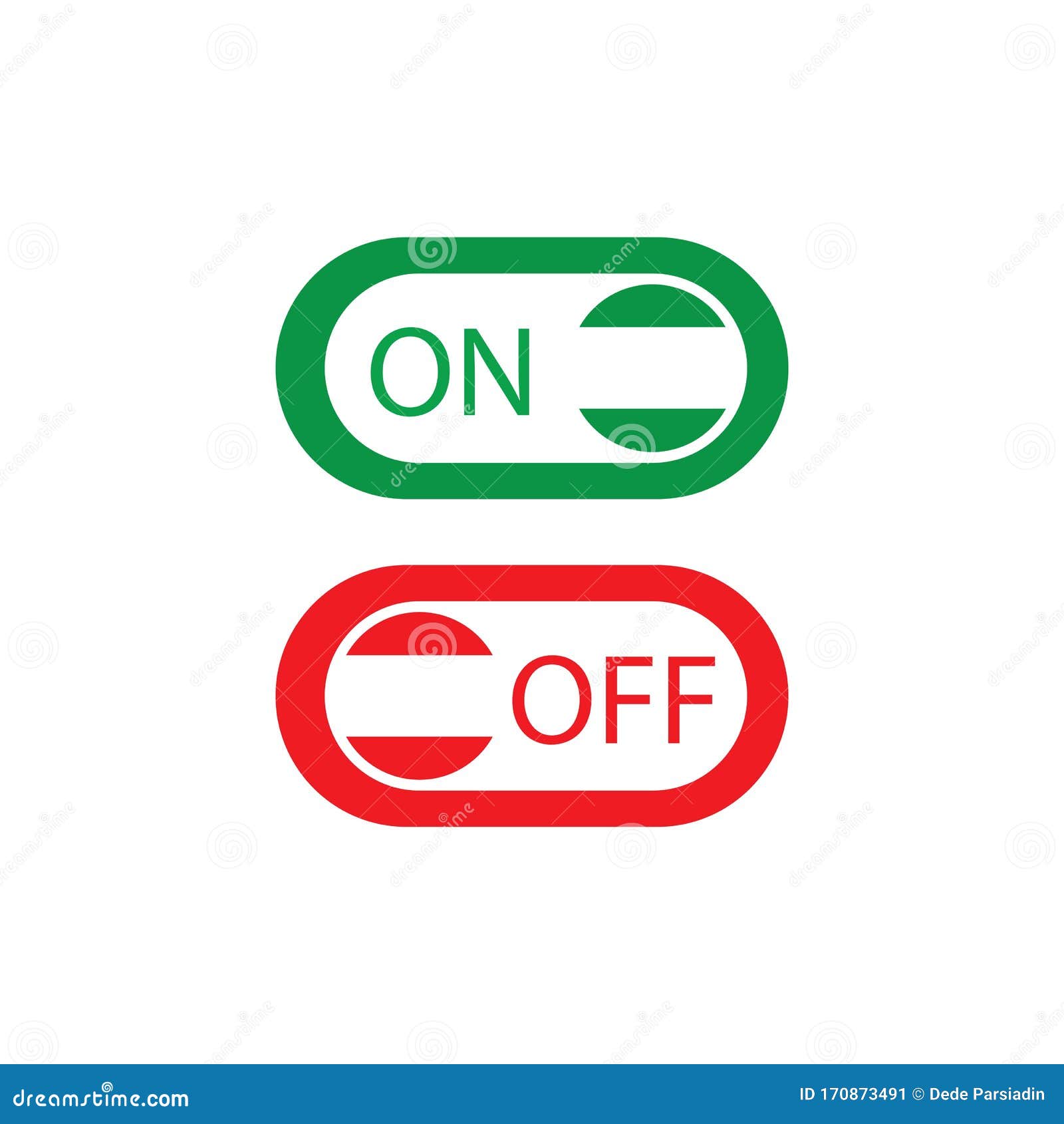 On Off Button Icon Vector Design Illustration Stock Illustration ...