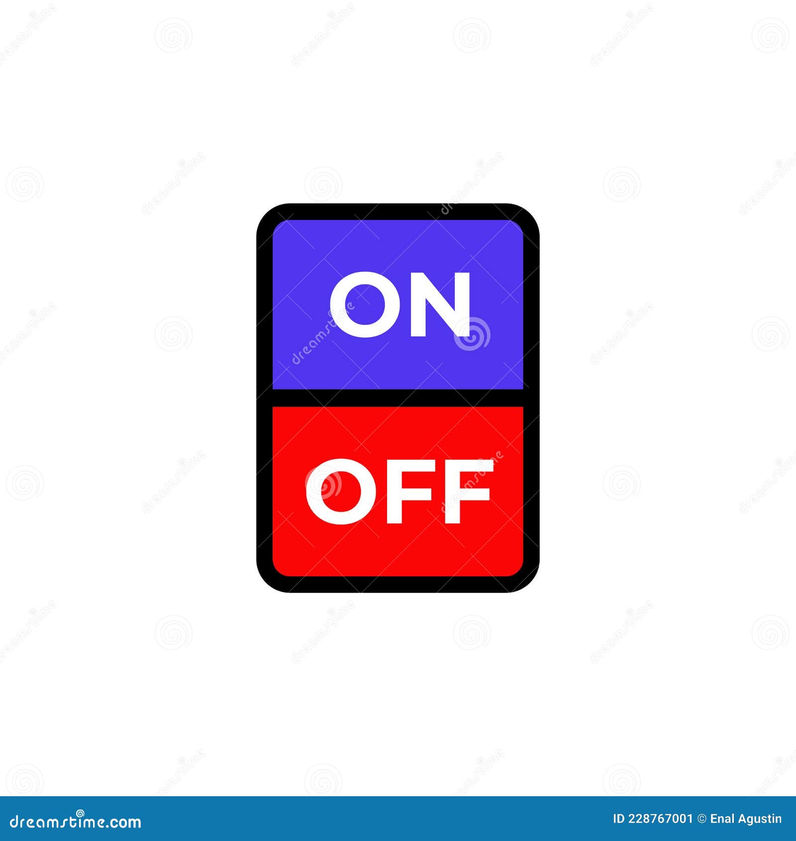 On Off Button Icon Logo Design Stock Vector - Illustration of shut ...