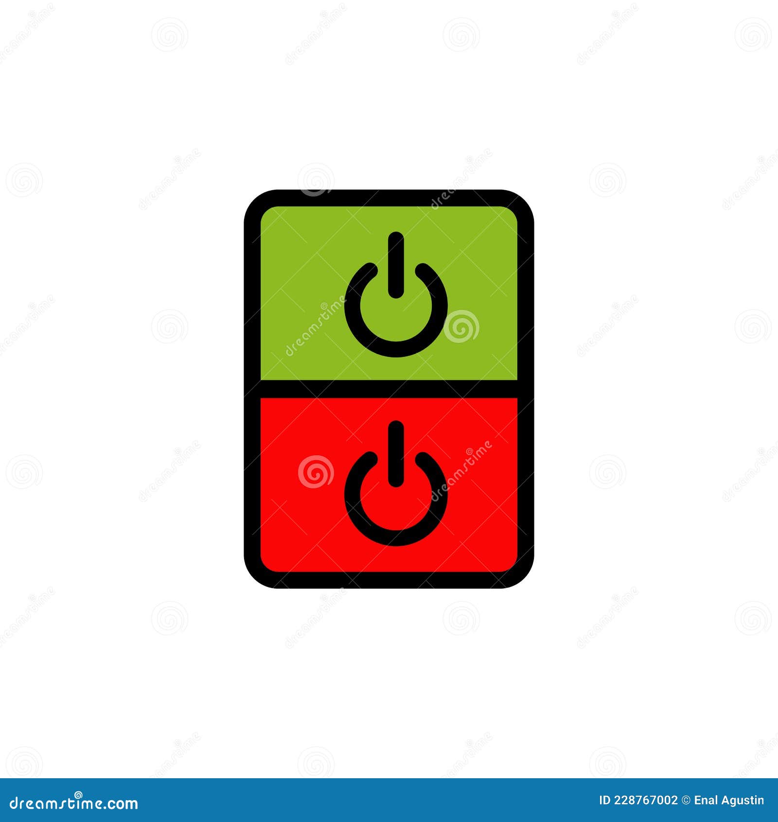 On Off Button Icon Logo Design Stock Vector - Illustration of circle ...