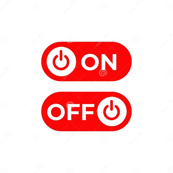 On Off Button Icon Logo Design Stock Vector - Illustration of brand ...