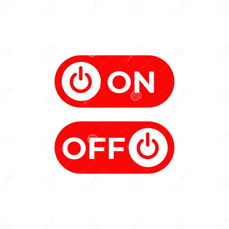 On Off Button Icon Logo Design Stock Vector - Illustration of brand ...