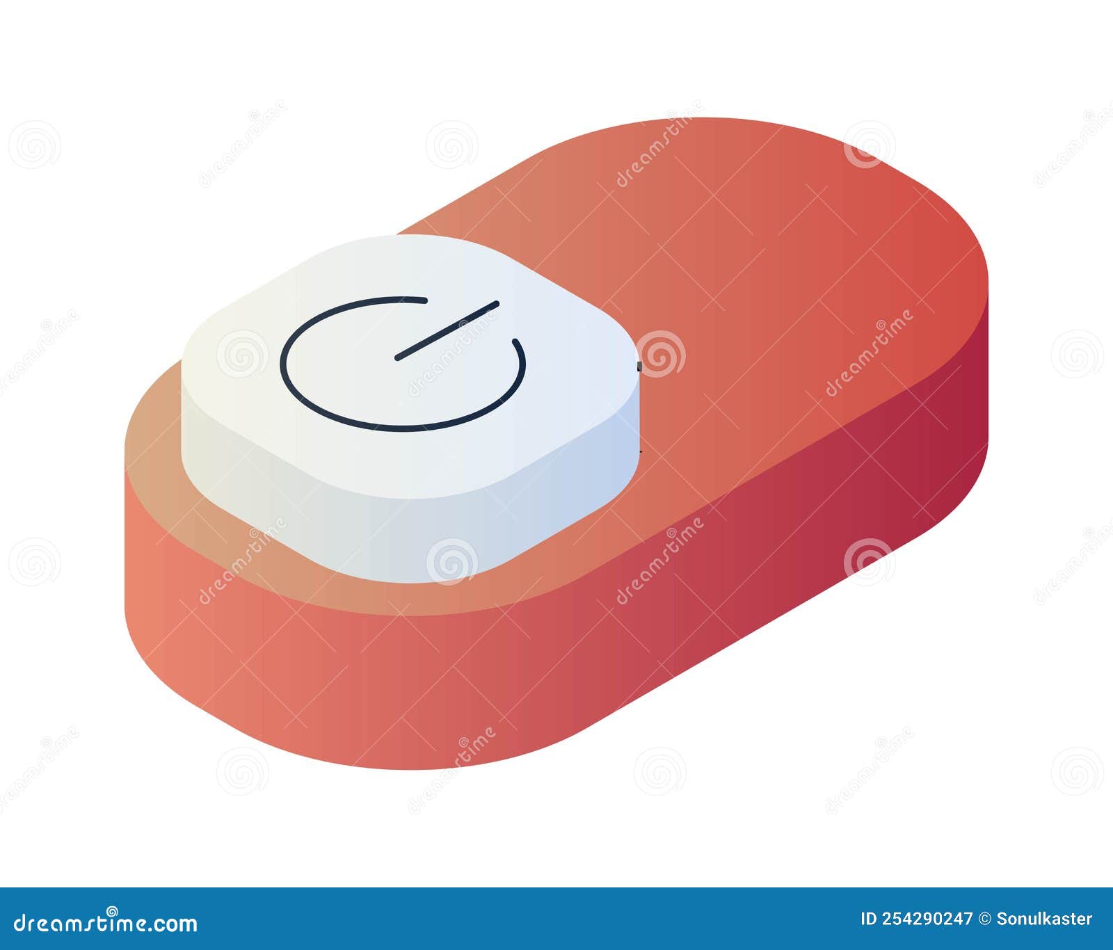 On and Off Button, Knob on Electric Piece Vector Stock Vector ...