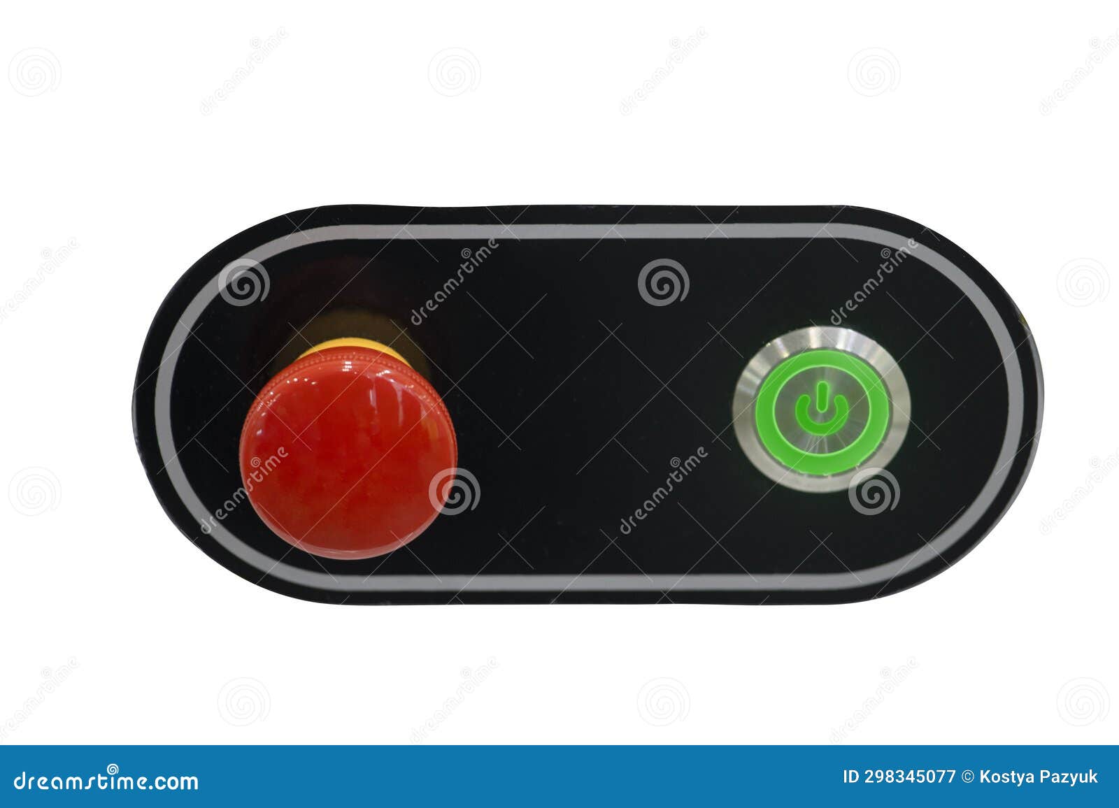 On and Off Button, Red and Green, Isolate on White Stock Image - Image ...