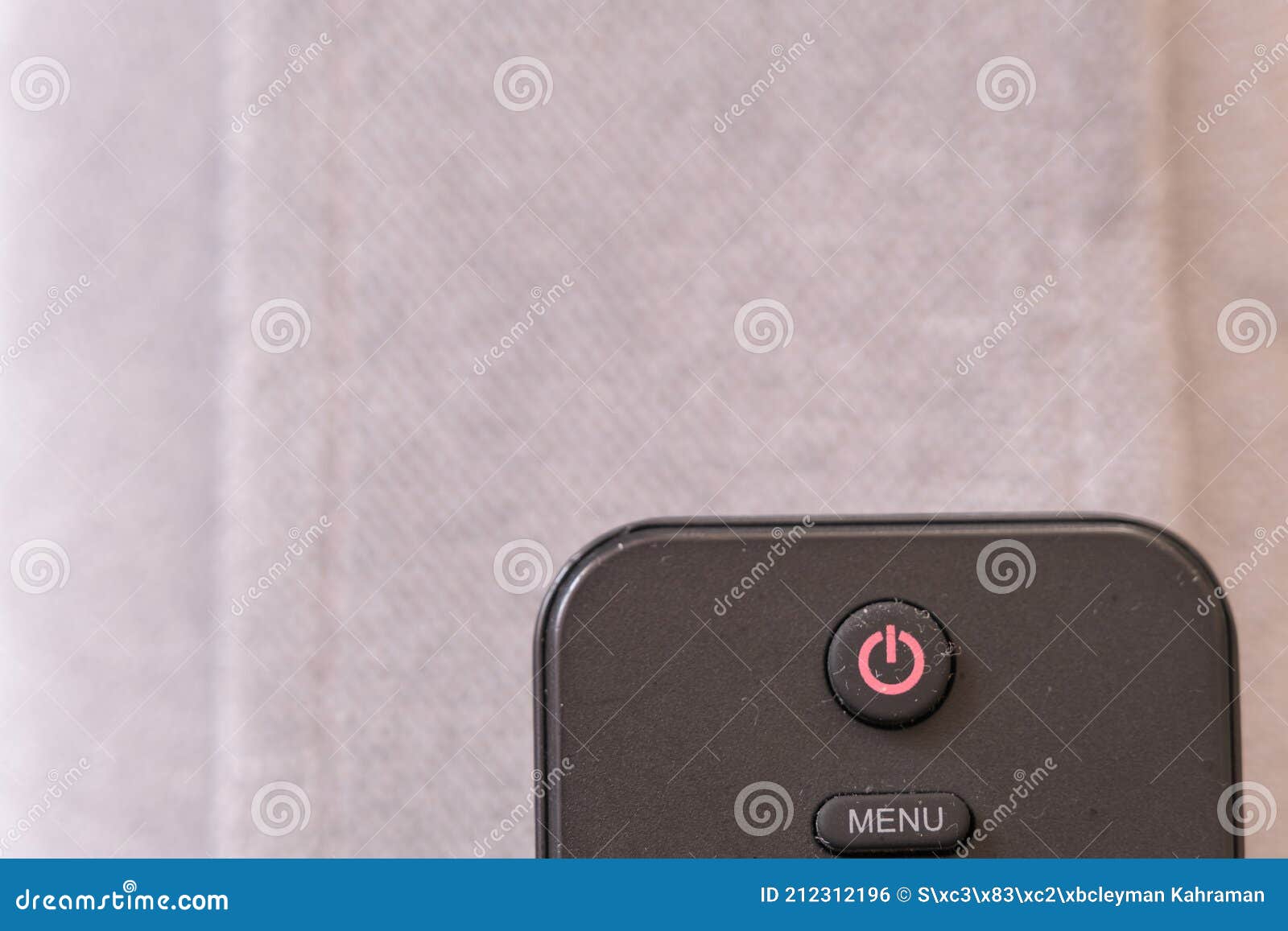 Off Button on TV Commander and Its Standing Stock Photo - Image of home ...