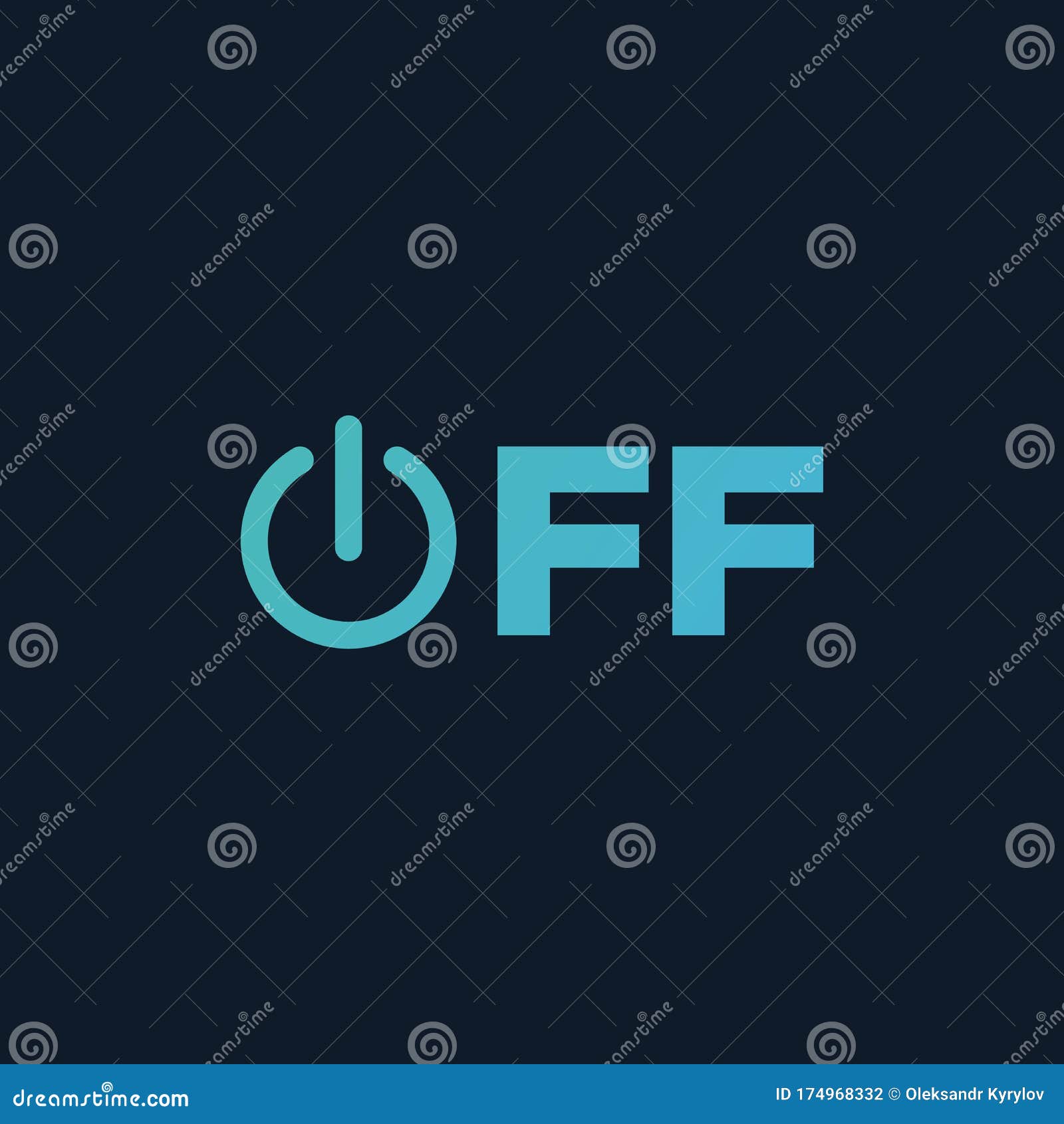 Off Button Typograpgy With Off Symbol. Stock Vector Illustration ...