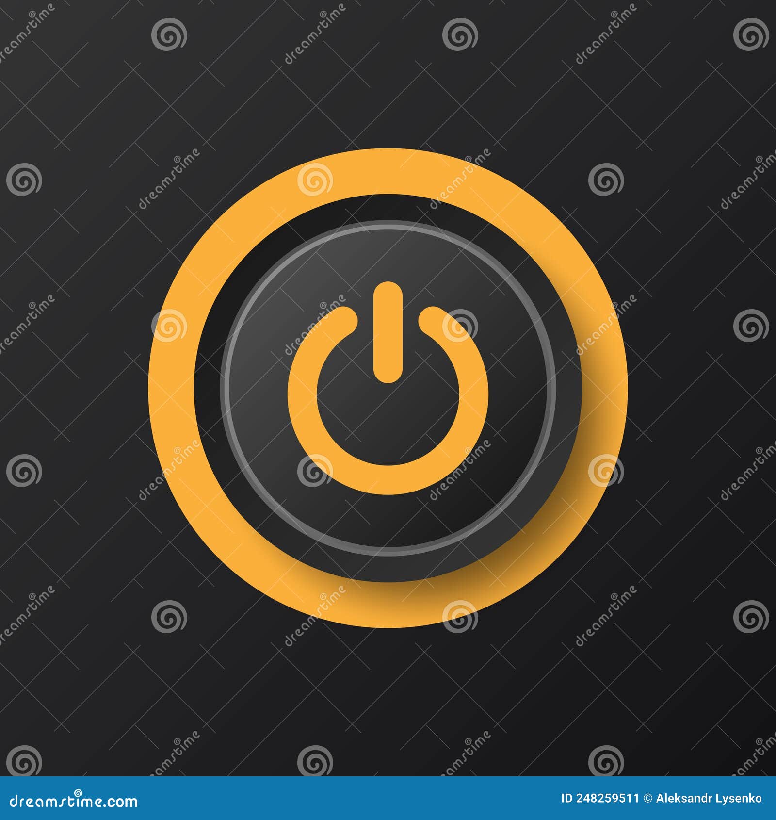 On and Off Buttons in Flat Style. Toggle Switch Vector Illustration on ...