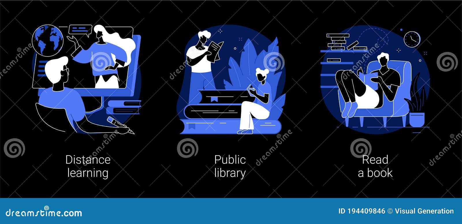 Off Campus Learning Abstract Concept Vector Illustrations. Stock Vector ...