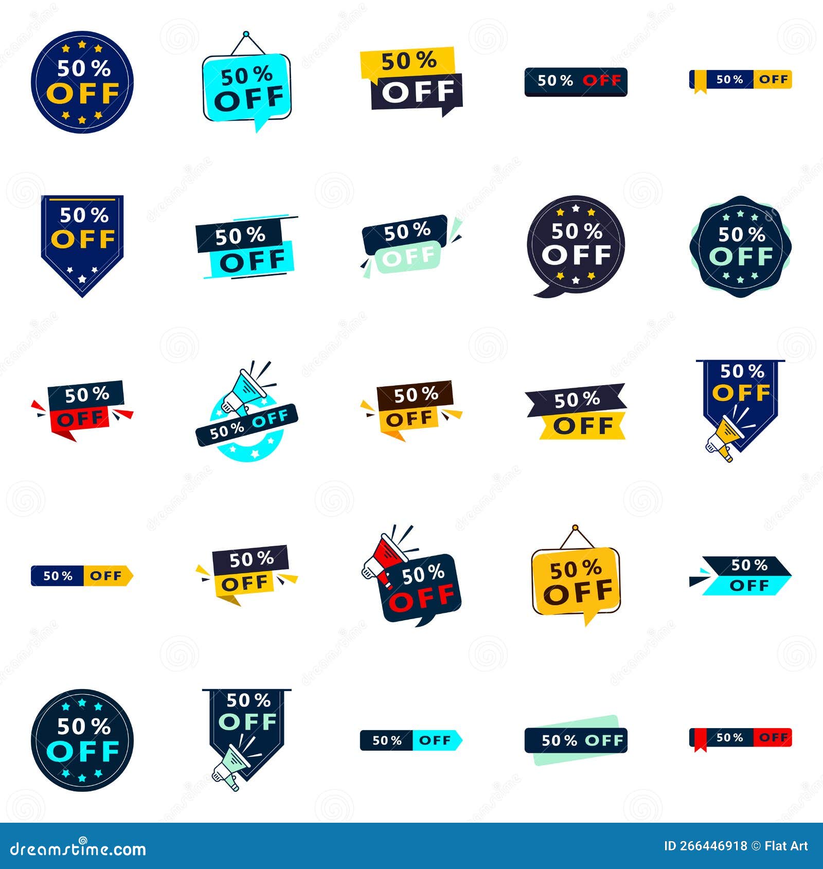 50 Off a Collection of 25 Vector Banners Stock Vector - Illustration of ...