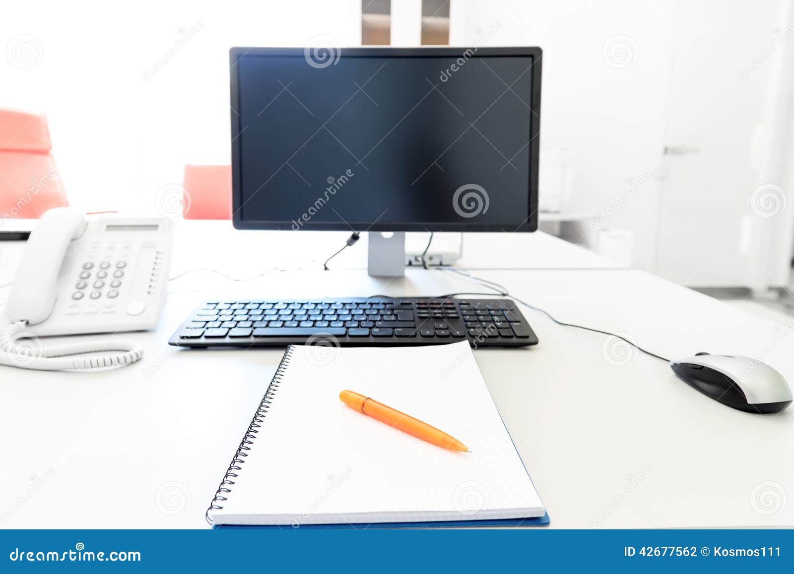 Off Computer on the Desktop Stock Photo - Image of design, internet ...