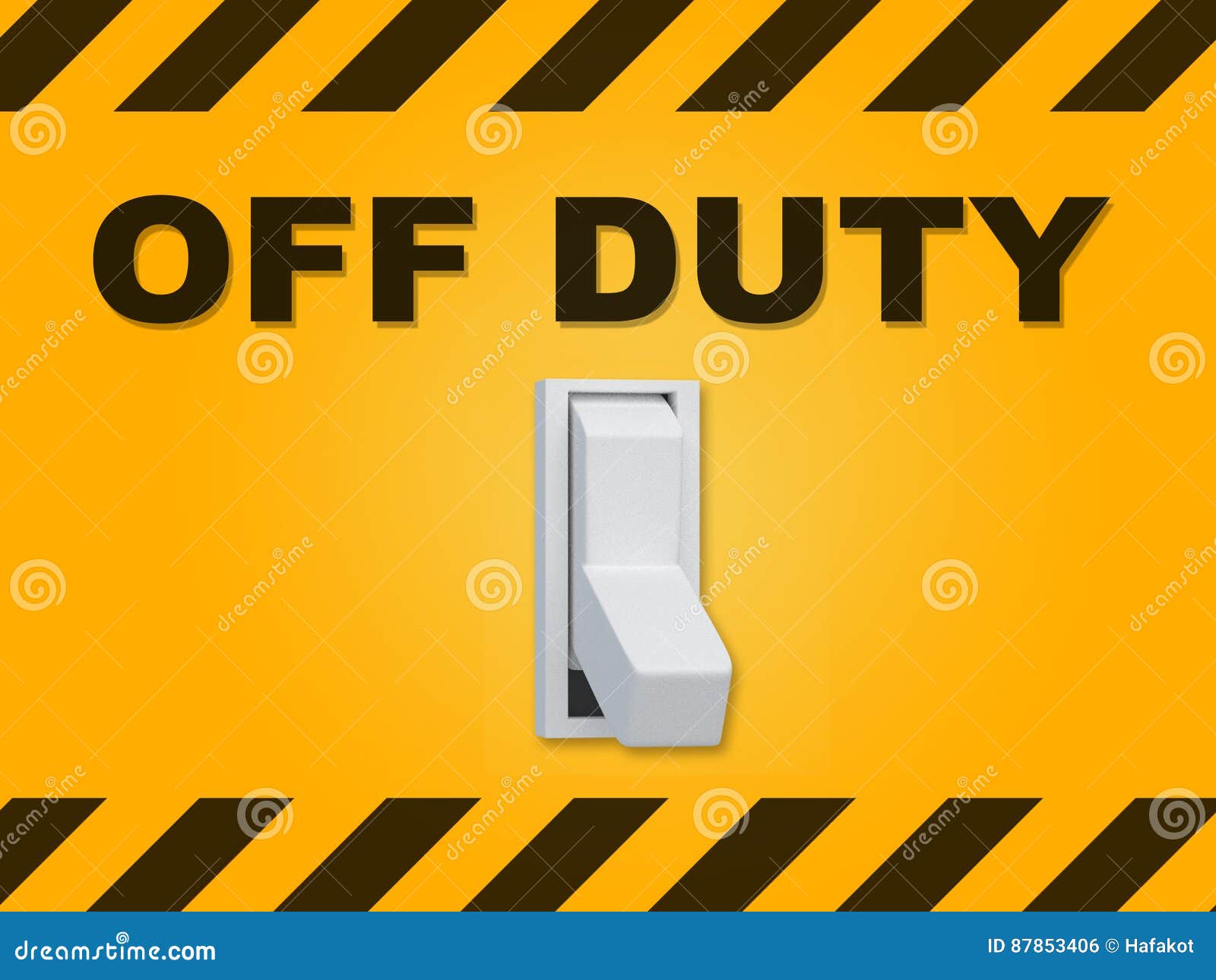 Off Duty concept stock illustration. Illustration of observation - 87853406
