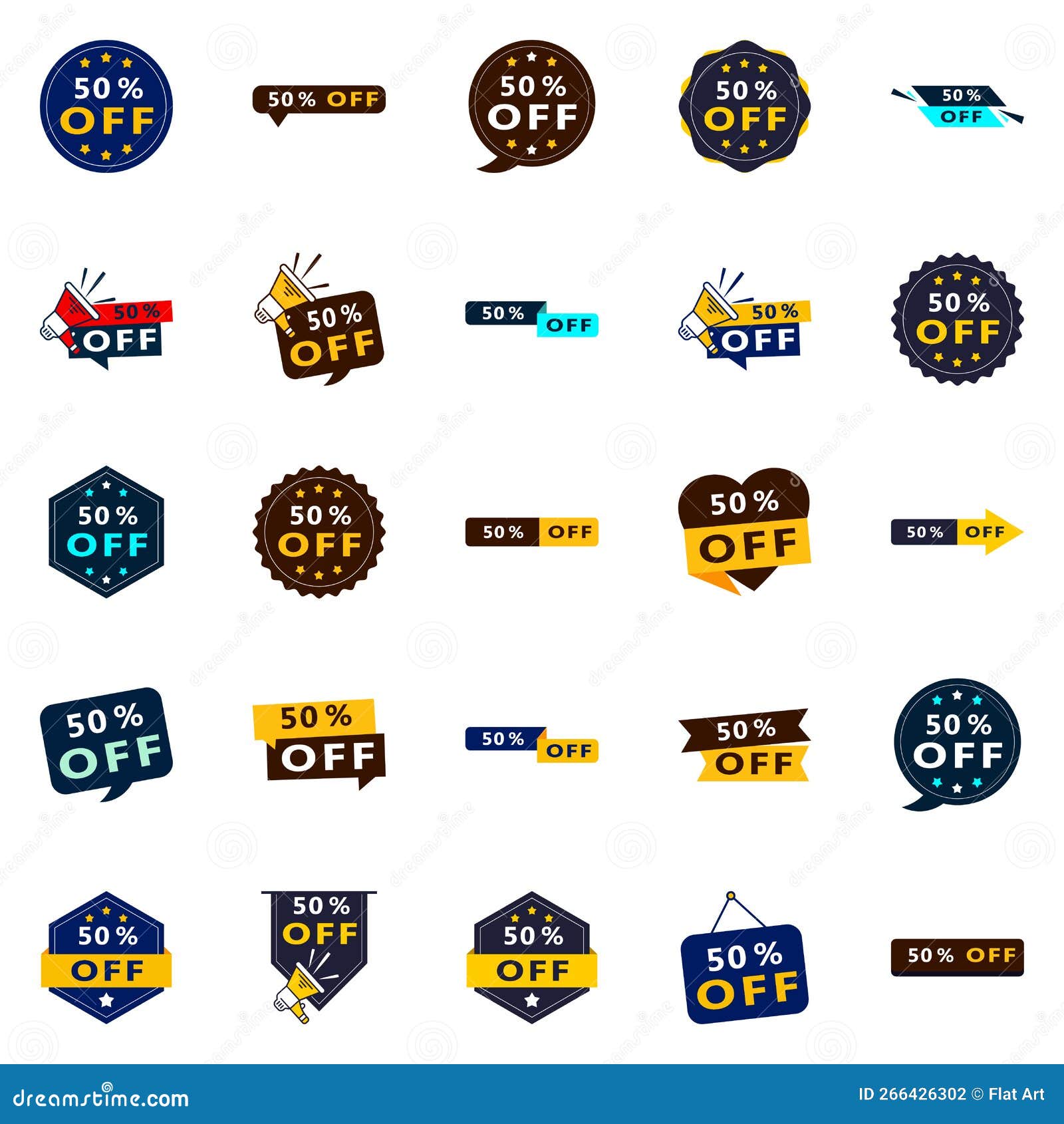 50 Off Graphics Pack of 25 Vector Banners Stock Vector - Illustration ...