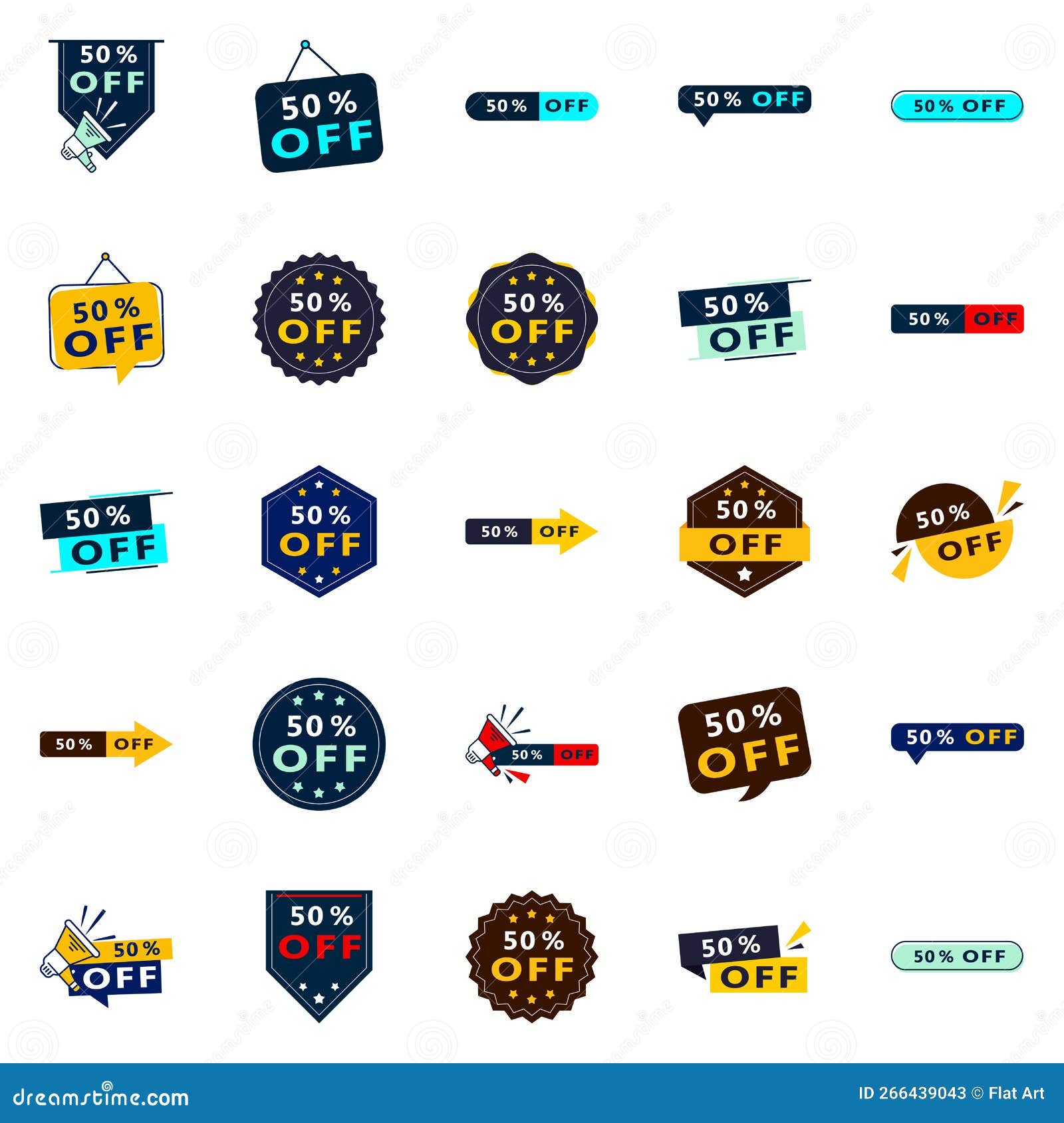 50 Off Graphics Pack of Vector Banners Stock Vector - Illustration of ...