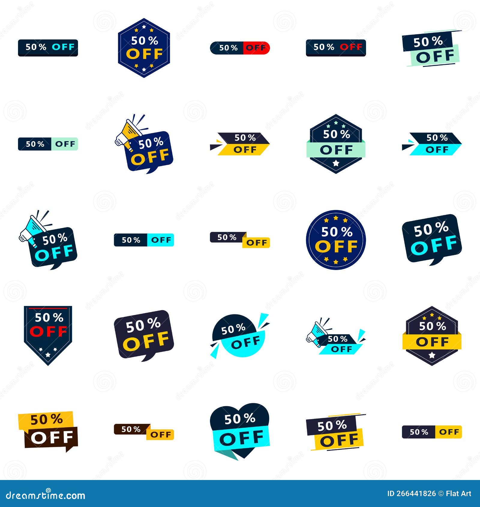 50 Off Graphics Pack of 25 Vector Banners Stock Vector - Illustration ...