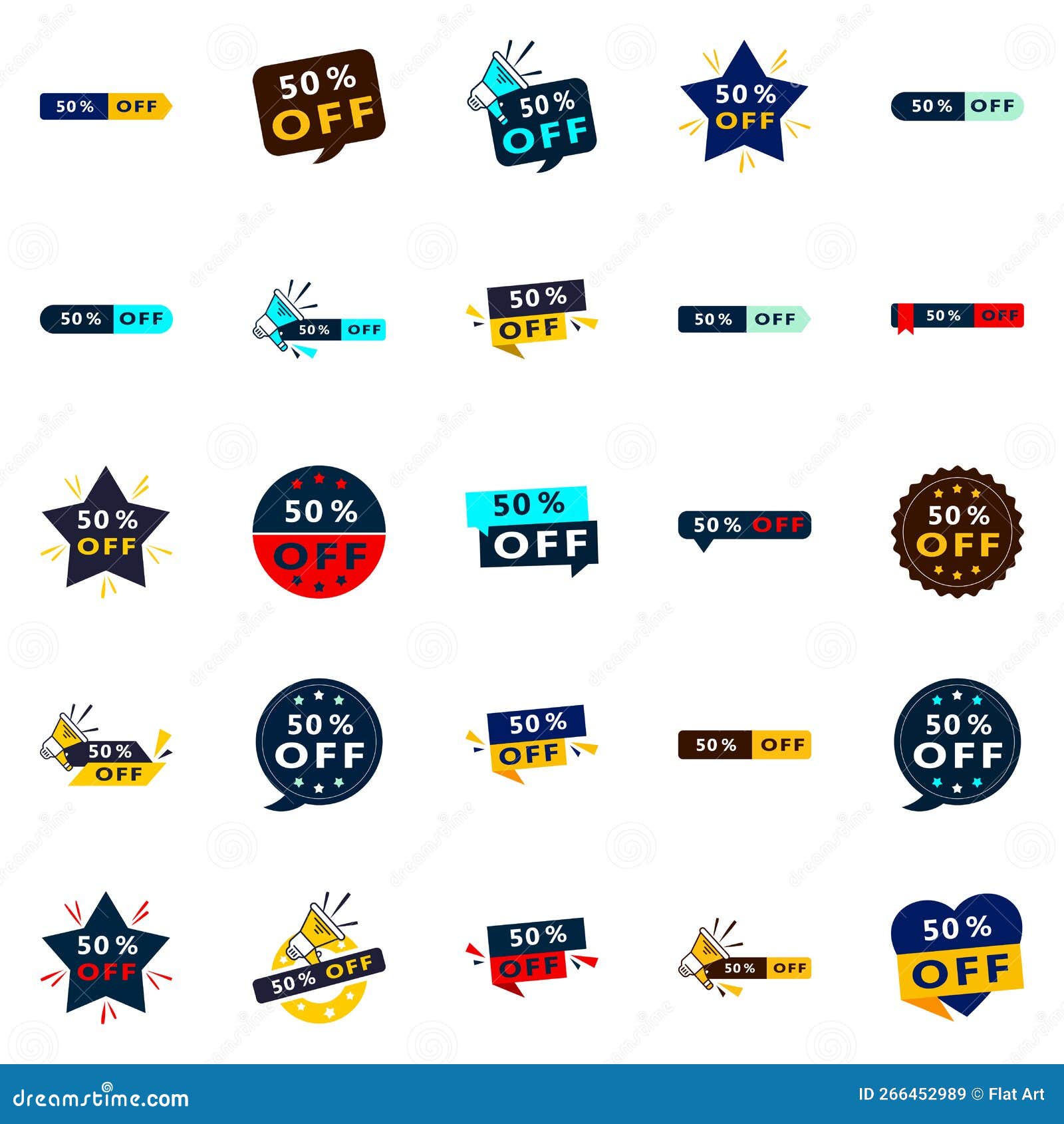 50 Off Graphics Pack of Vector Banners Stock Vector - Illustration of ...