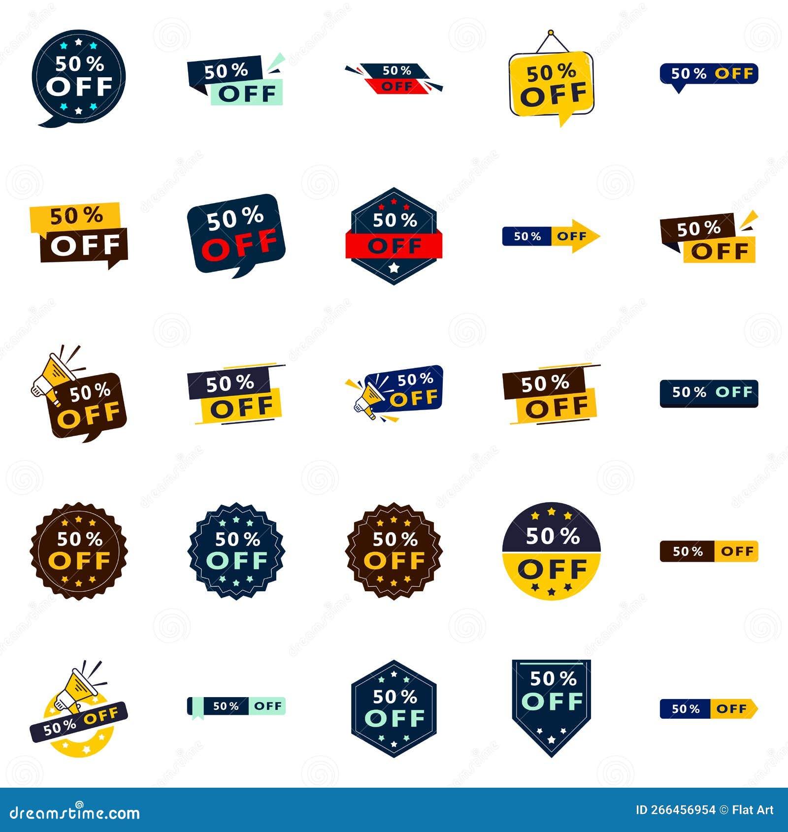 50 Off Graphics Pack of Vector Banners Stock Vector - Illustration of ...