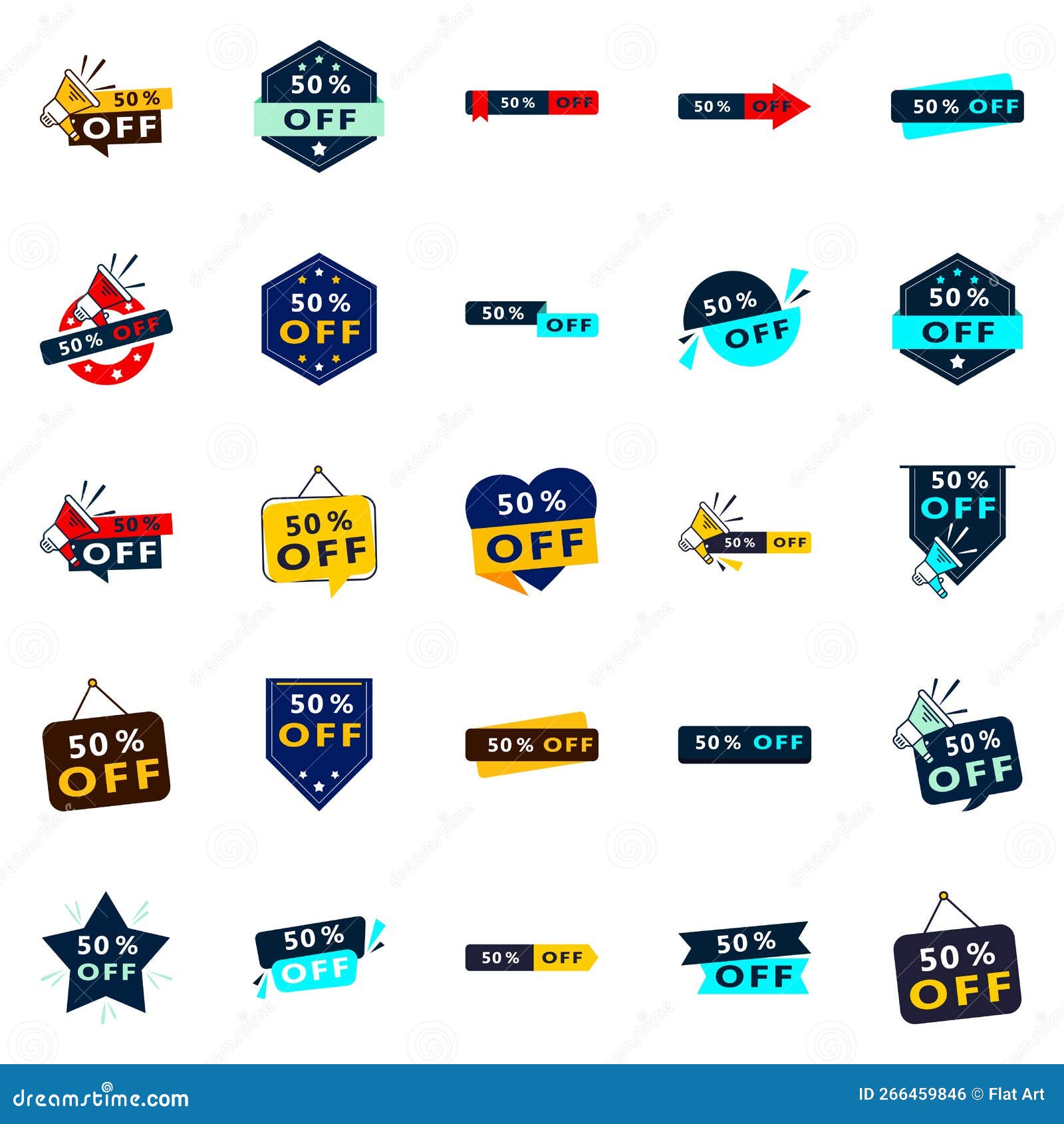 50 Off Graphics Pack of 25 Vector Banners Stock Vector - Illustration ...