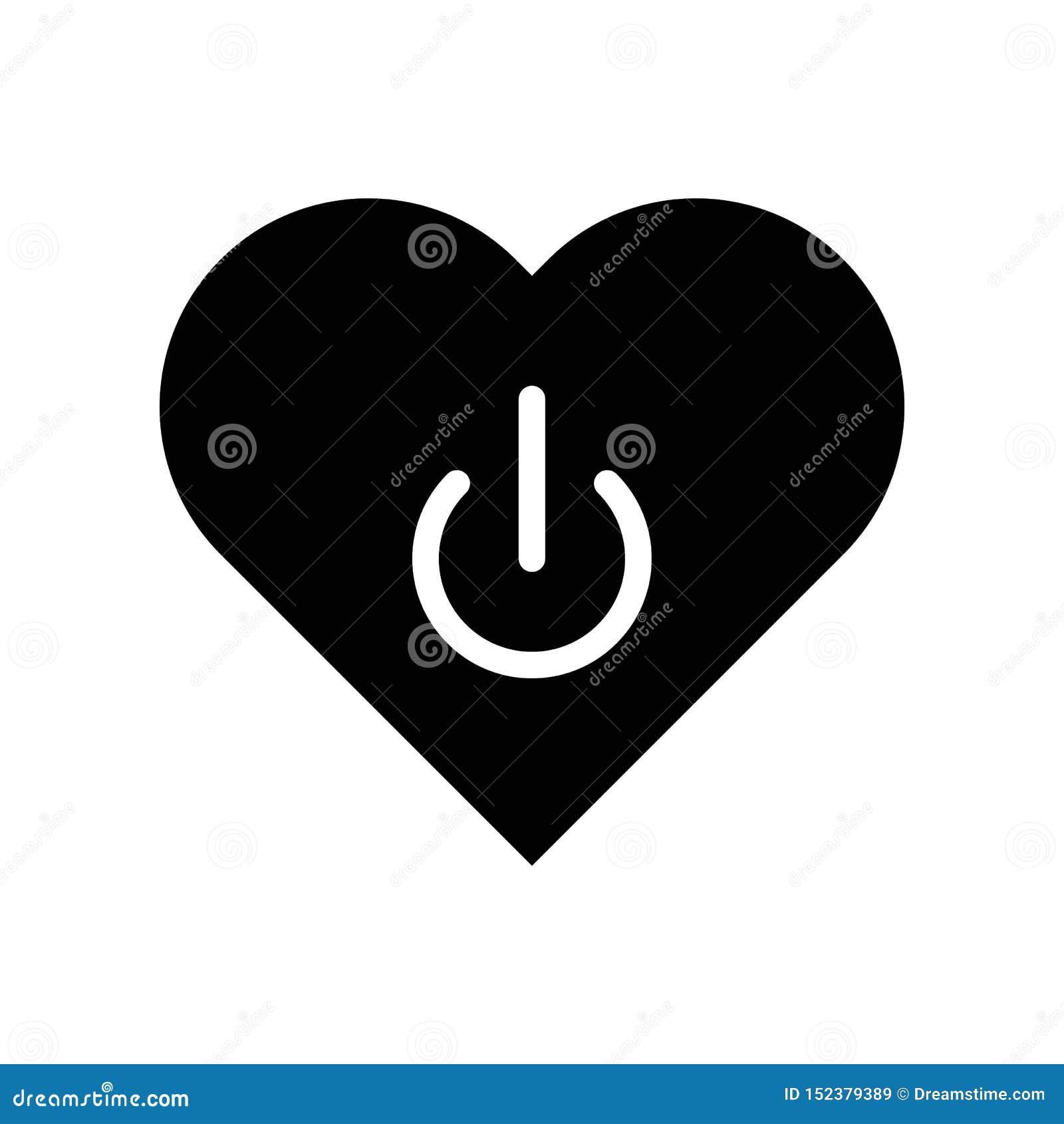 On Off Heart Vector, Valentine and Love Related Solid Icon Stock Vector ...