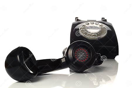 Off the hook old telephone stock image. Image of lift - 4092193