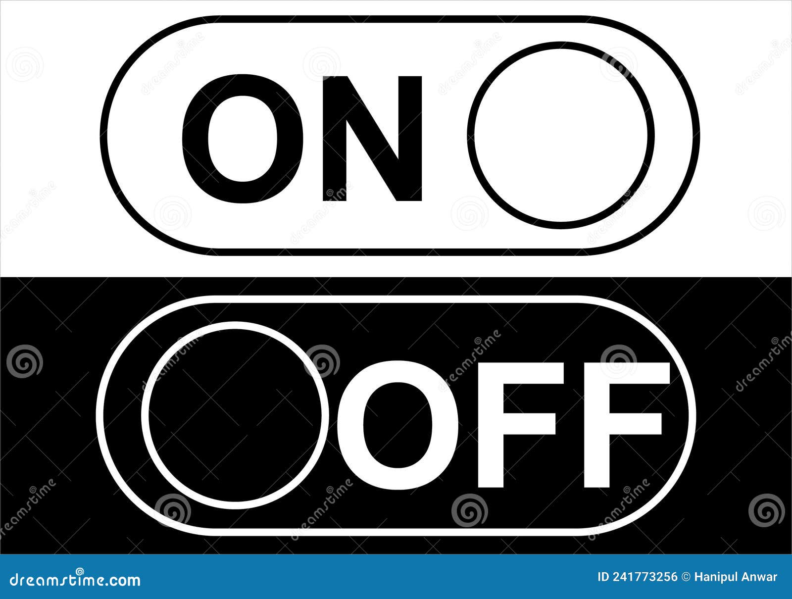 On off icon image stock illustration. Illustration of logo - 241773256