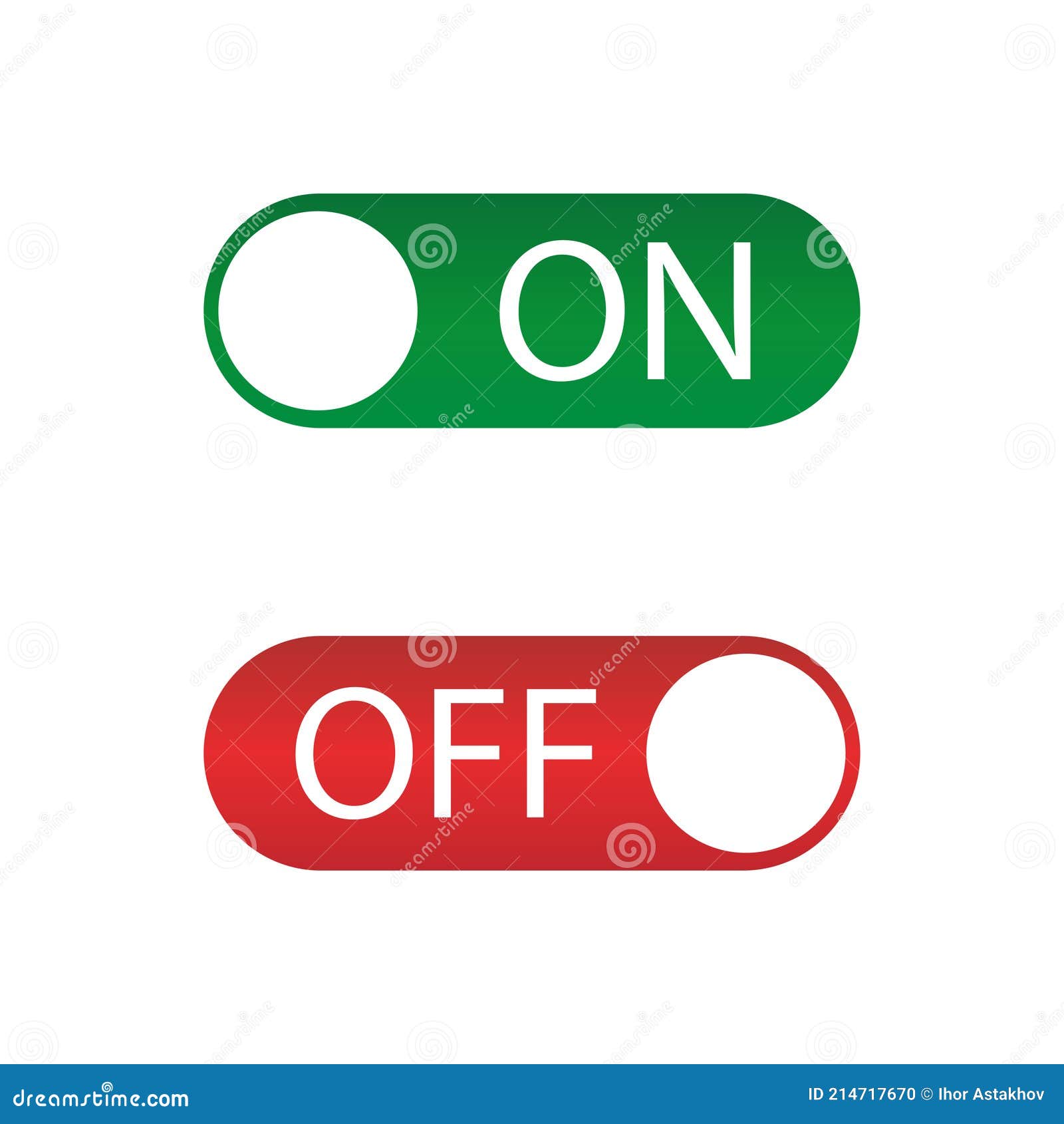On Off Icon , Red and Green Switch. Vector Illustration Stock Vector ...