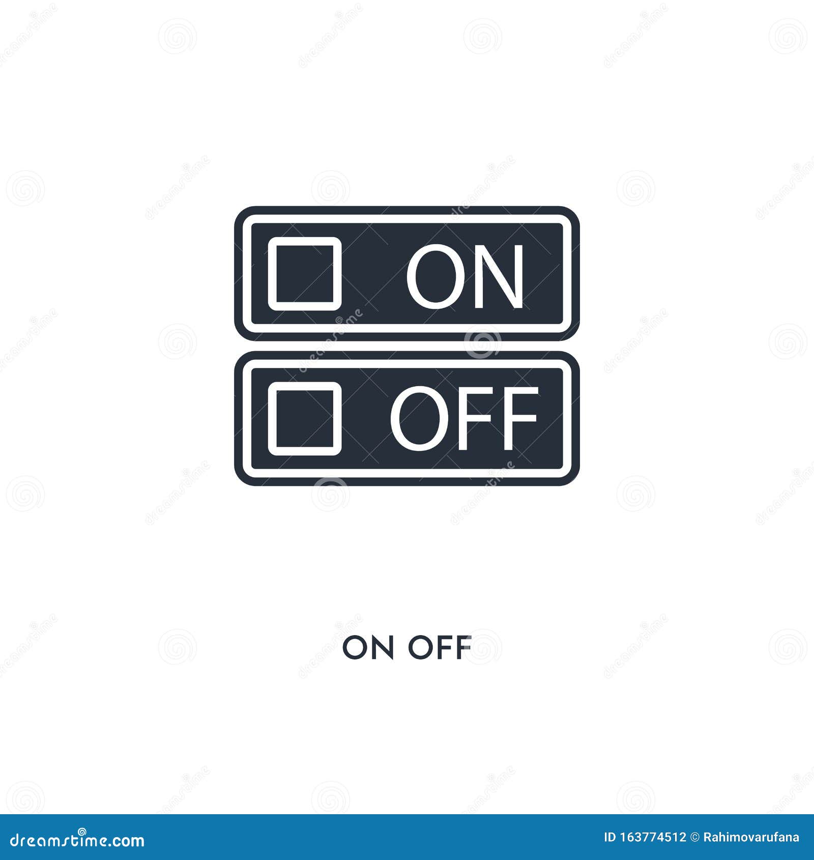 On Off Icon. Simple Element Illustration. Isolated Trendy Filled on Off ...