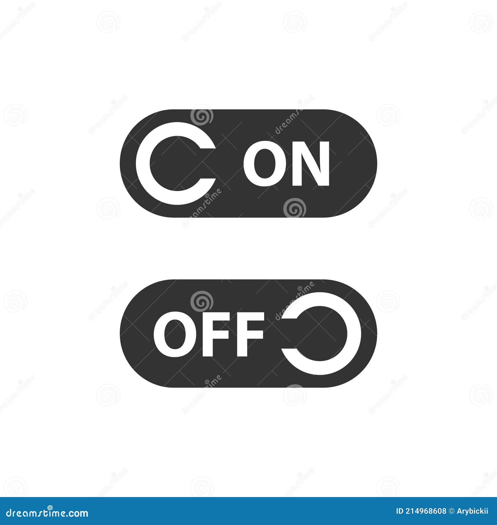 On Off Icon. Vector Illustration Stock Vector - Illustration of vector ...