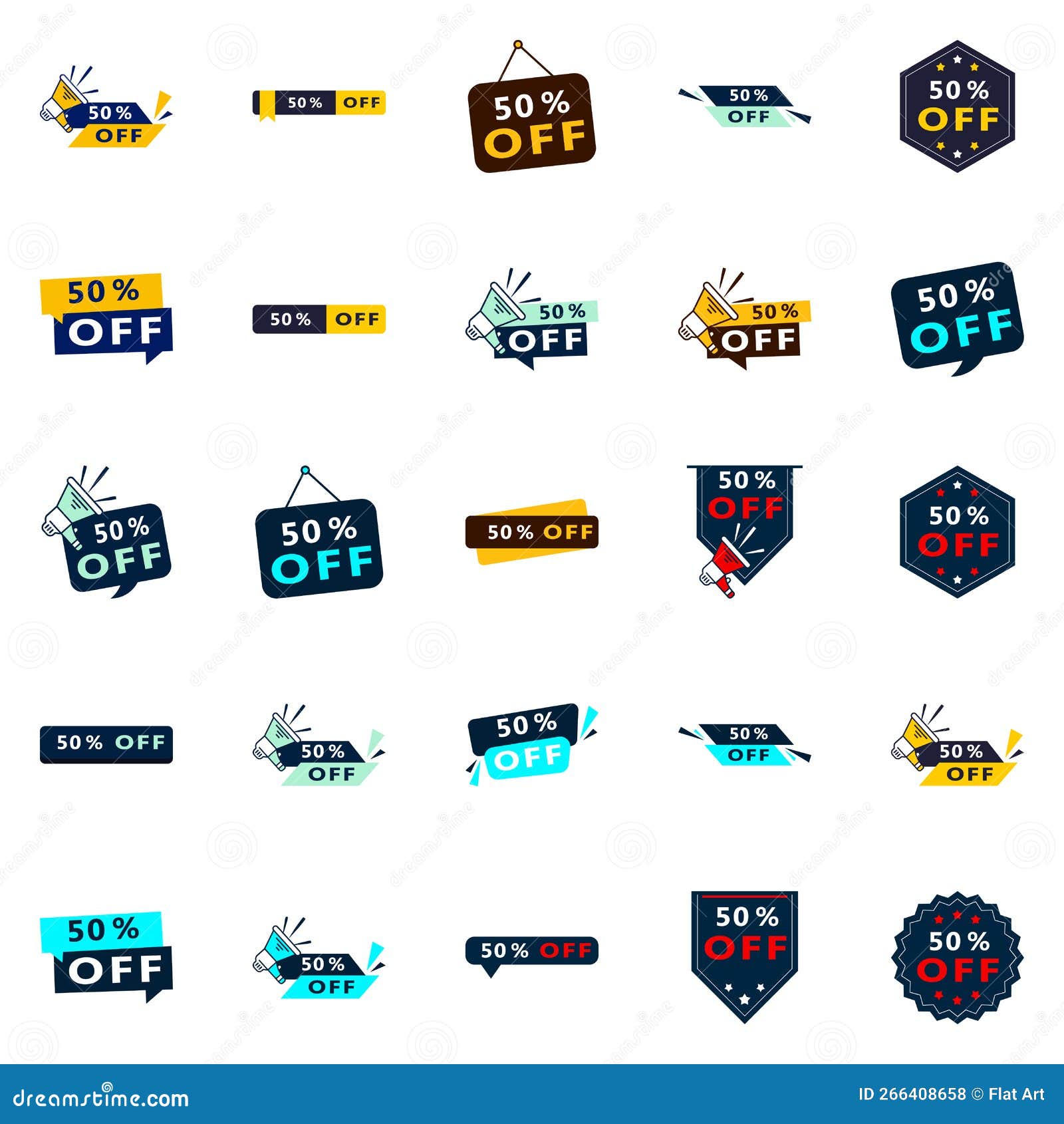 50 Off 25 Innovative Designs for Sales Promotion Stock Vector ...