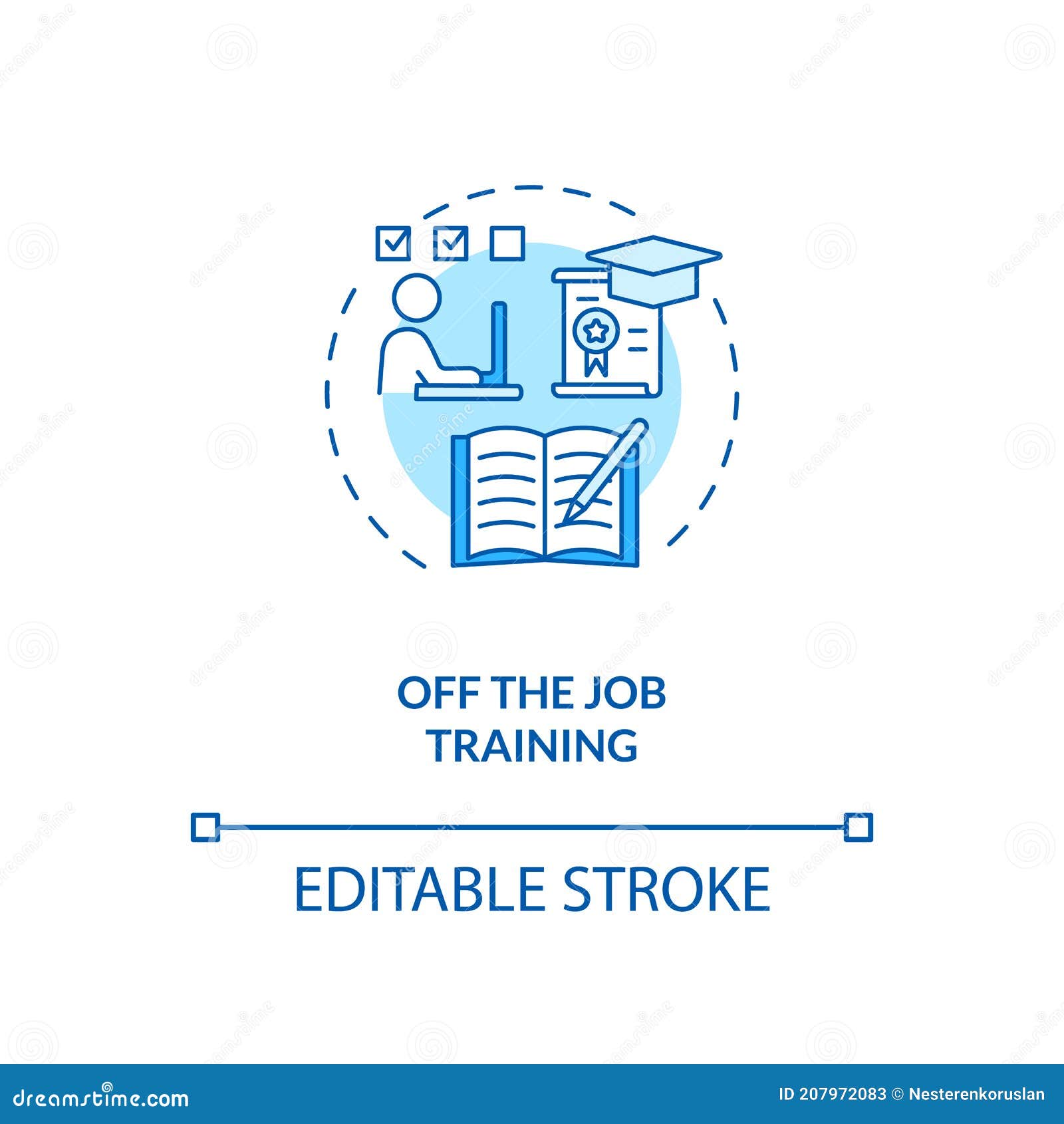 Off-the-job Training Concept Icon Stock Illustration - Illustration of ...