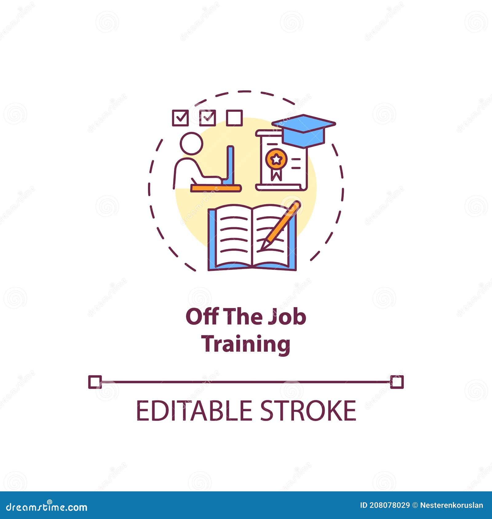 Off-the-job Training Concept Icon Stock Vector - Illustration of ...
