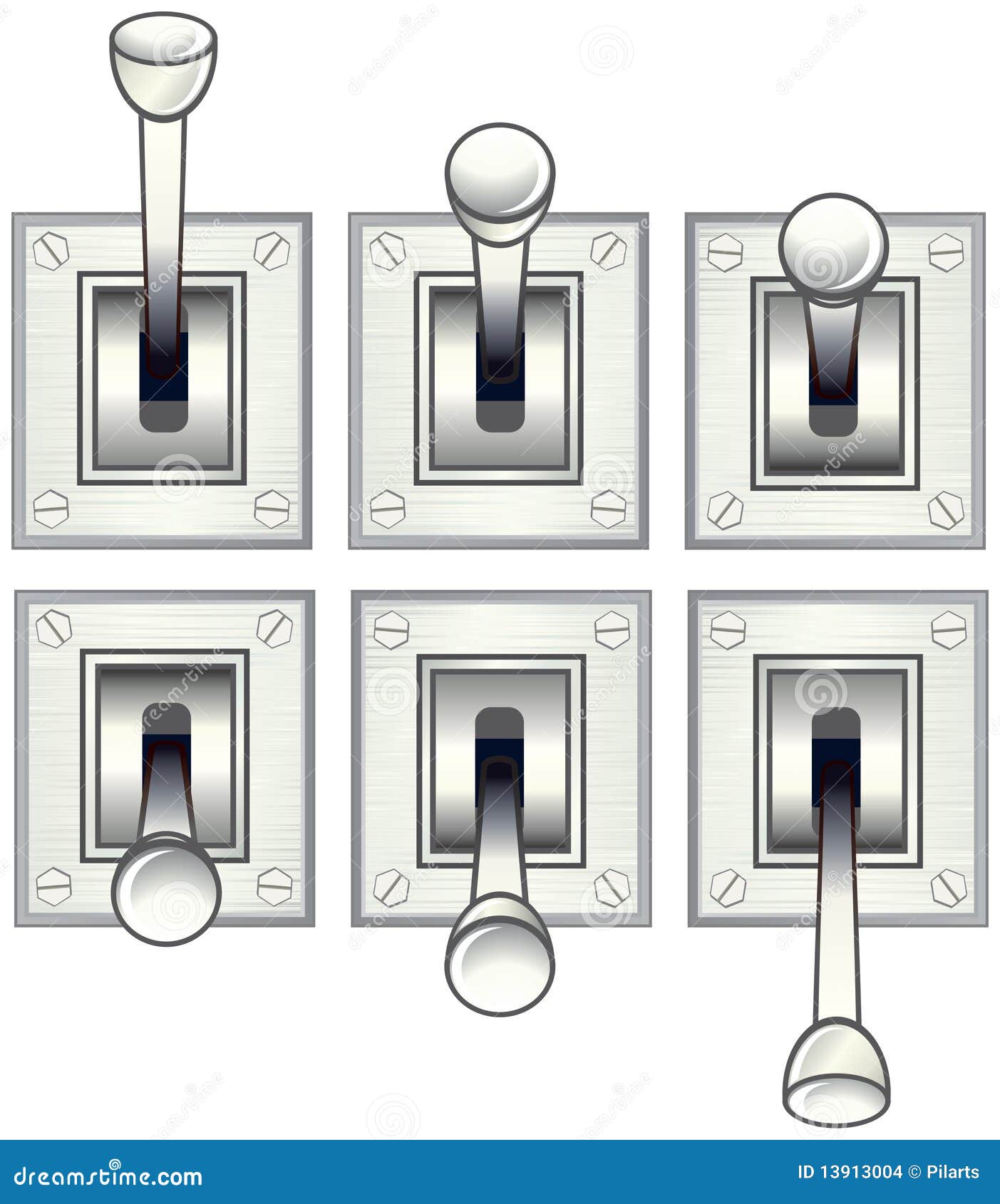 On/off Levers stock vector. Illustration of equipment - 13913004