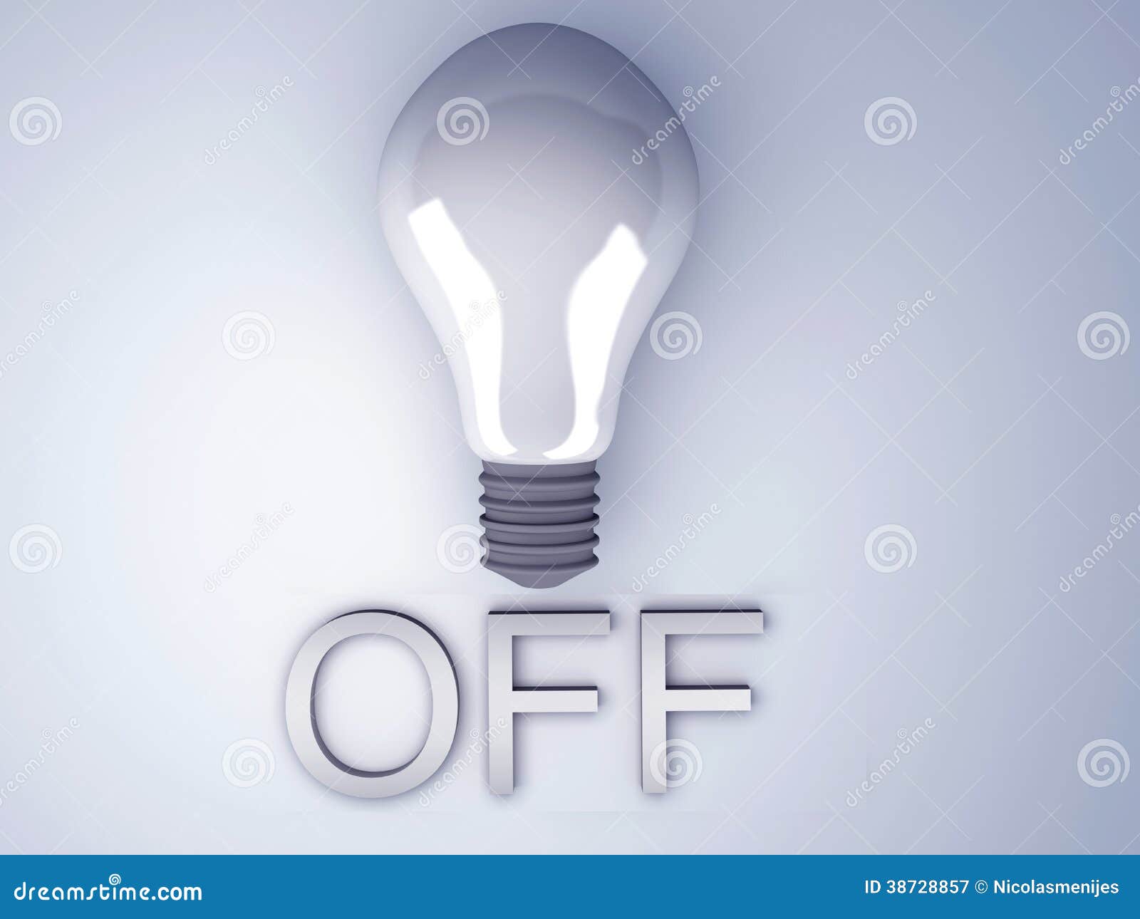 OFF Light bulb stock illustration. Illustration of glass - 38728857