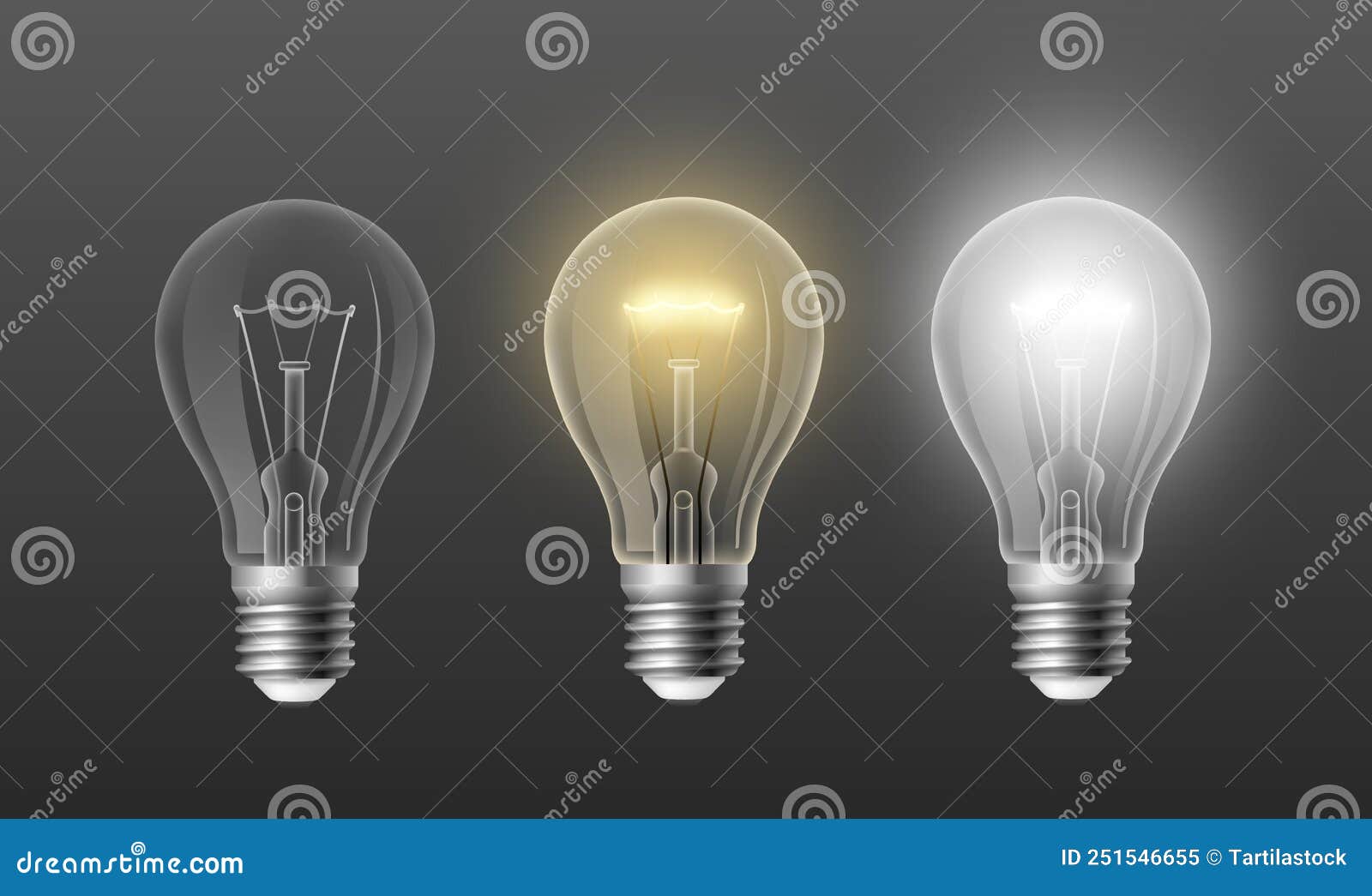Incandescent Lamp. Vector Illustration On A White Isolated Background ...
