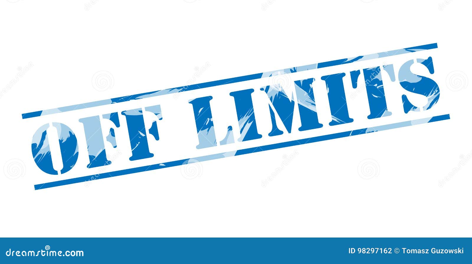 Off limits blue stamp stock illustration. Illustration of stamp - 98297162